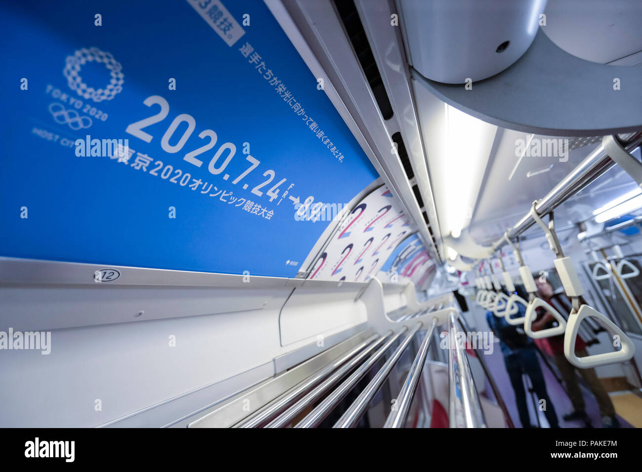 Posters of Tokyo 2020 Olympic and Paralympic Games are seen inside ...