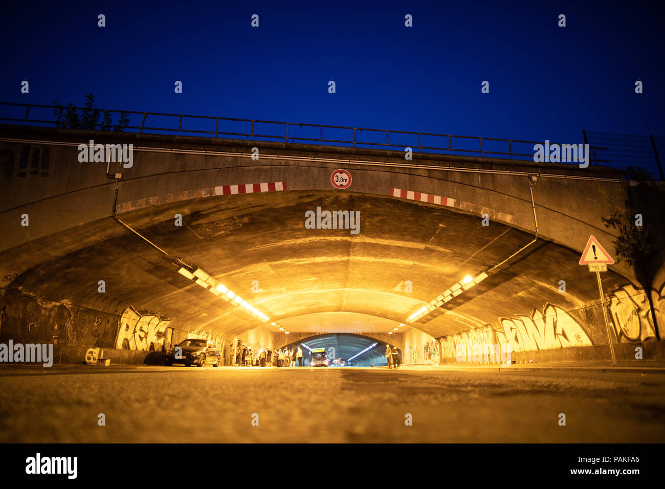 Duisburg, Germany. 23rd July, 2018. The tunnel that was the site of the ...