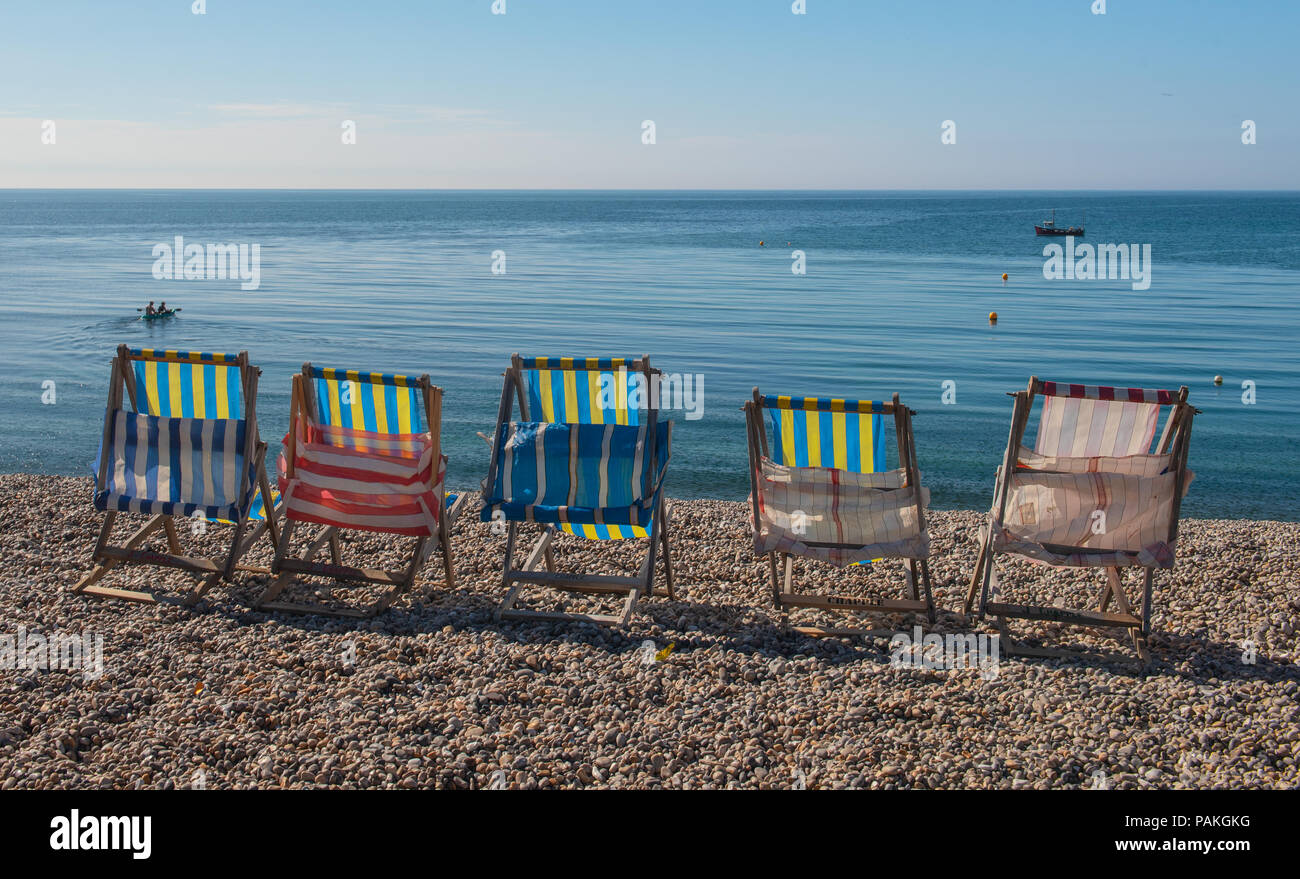 Beer, Seaton, Devon, UK. 24th July 2018. UK Weather: Baking hot ...