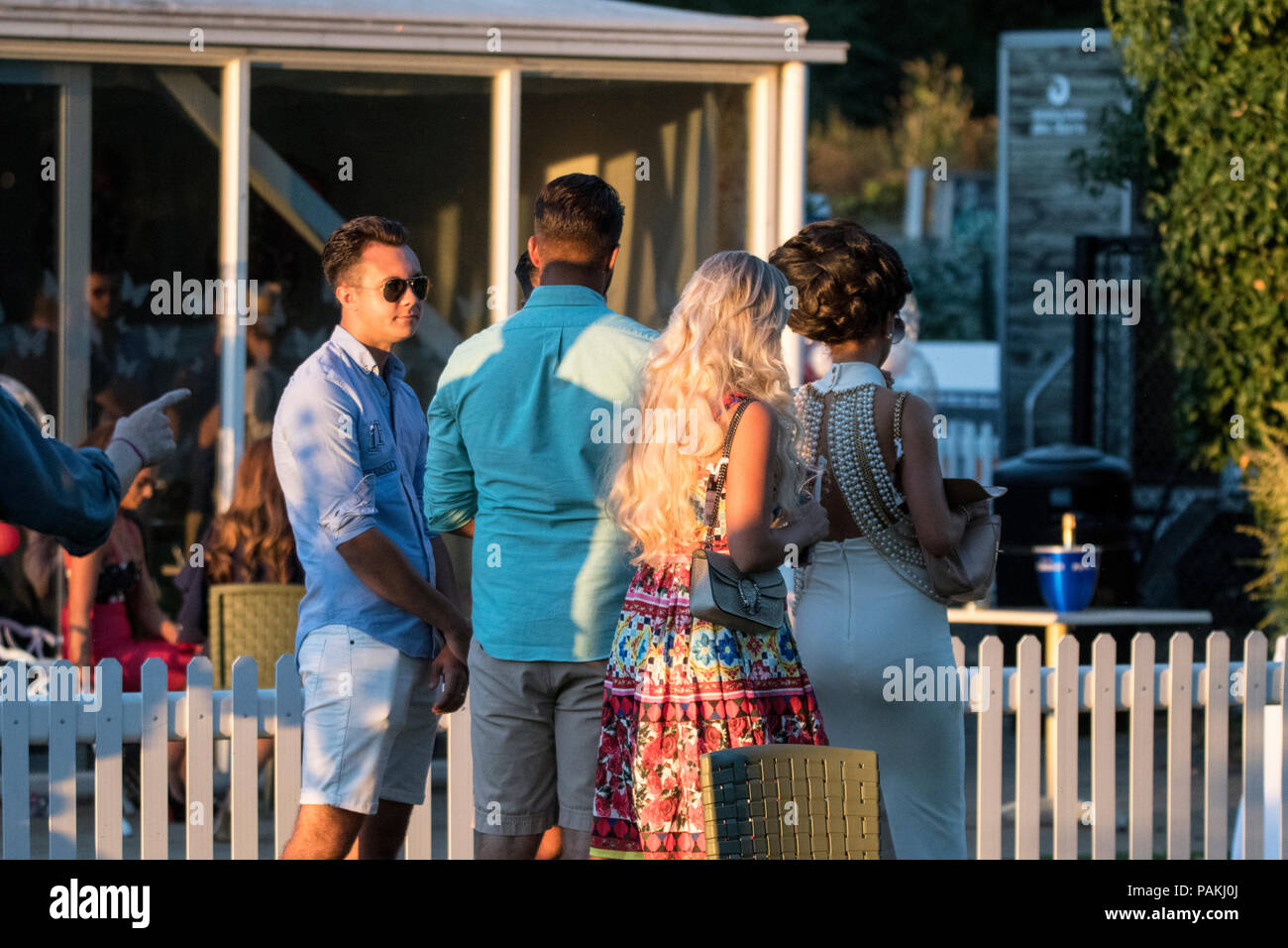 Windsor Racecourse, UK. 23 July 2018 - Cast and crew of new ITV show ...