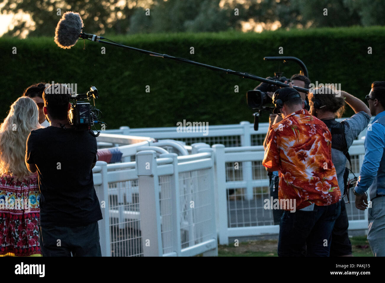 Windsor Racecourse, UK. 23 July 2018 - Cast and crew of new ITV show ...