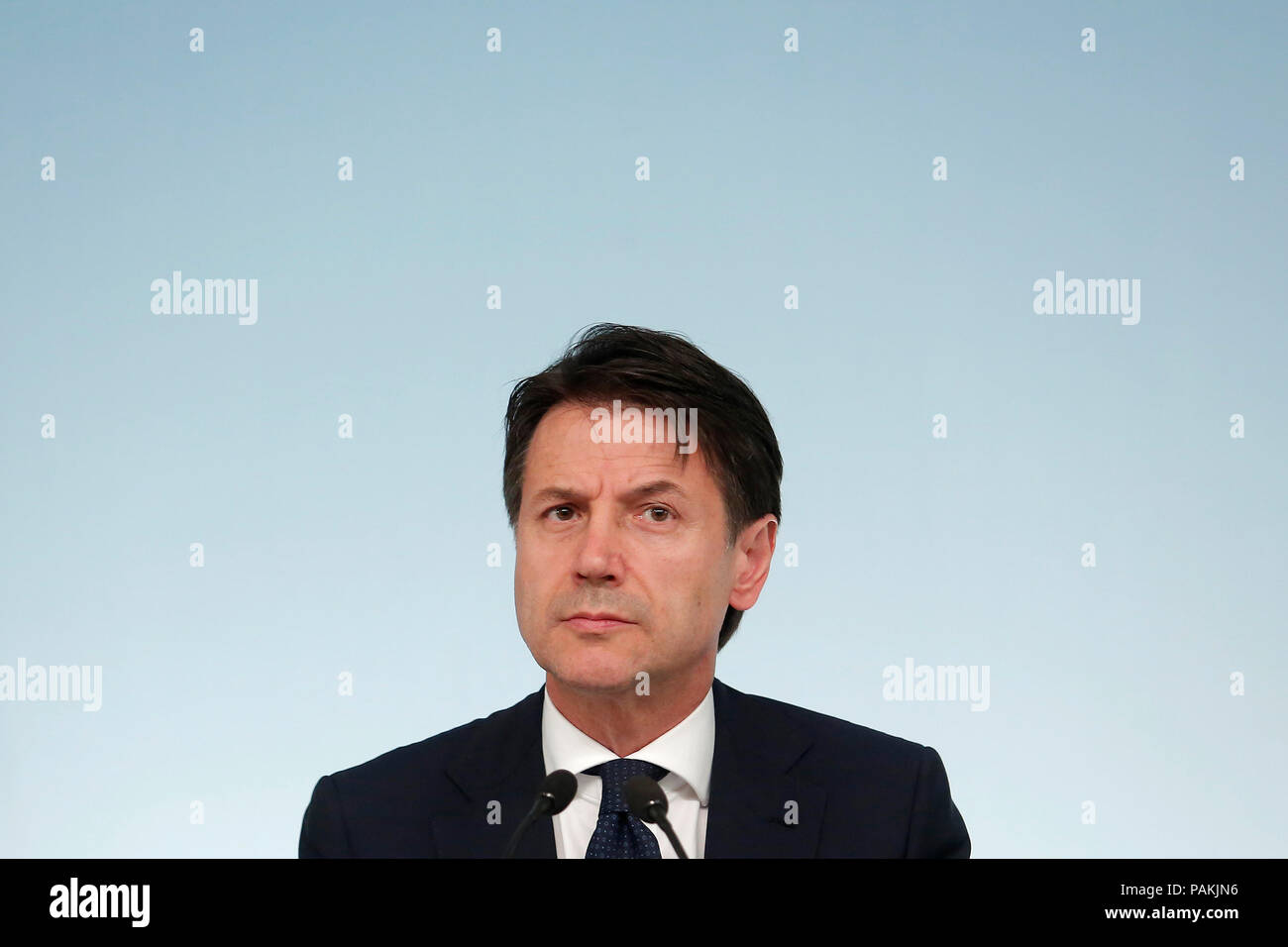 Italian Prime Minister Giuseppe Conte Roma 24/07/2018. Conferenza ...