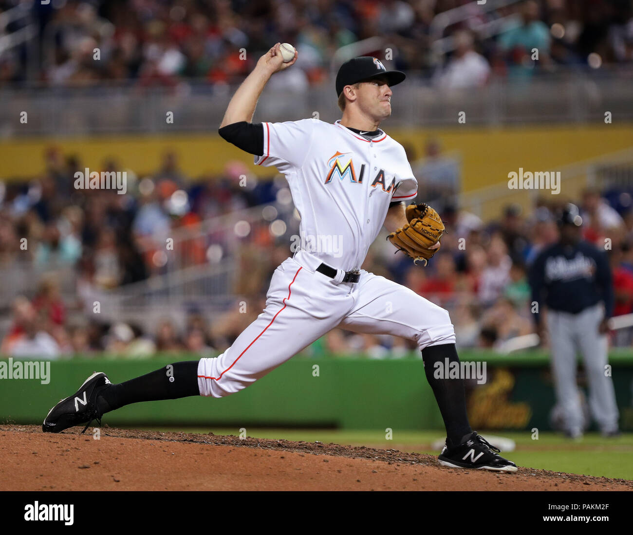 Miami, Florida, USA. 23rd July, 2018. Miami Marlins relief pitcher Ben ...