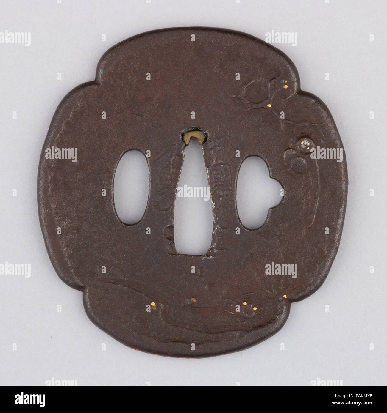 Sword Guard (Tsuba). Culture: Japanese. Dimensions: H. 2 15/16 in. (7.5 ...
