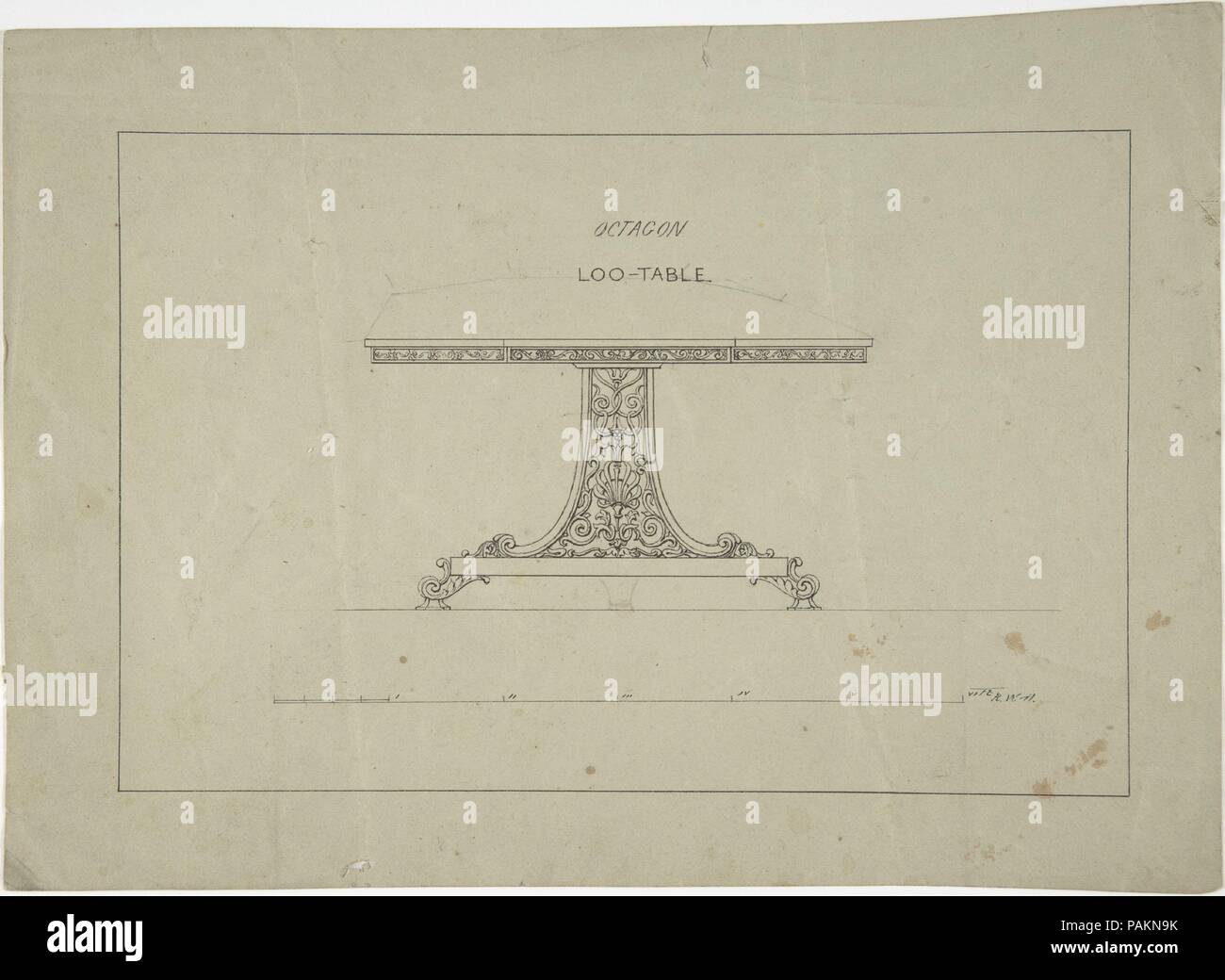 Design for Loo-Table. Artist: Robert William Hume (British, London 1816 ...