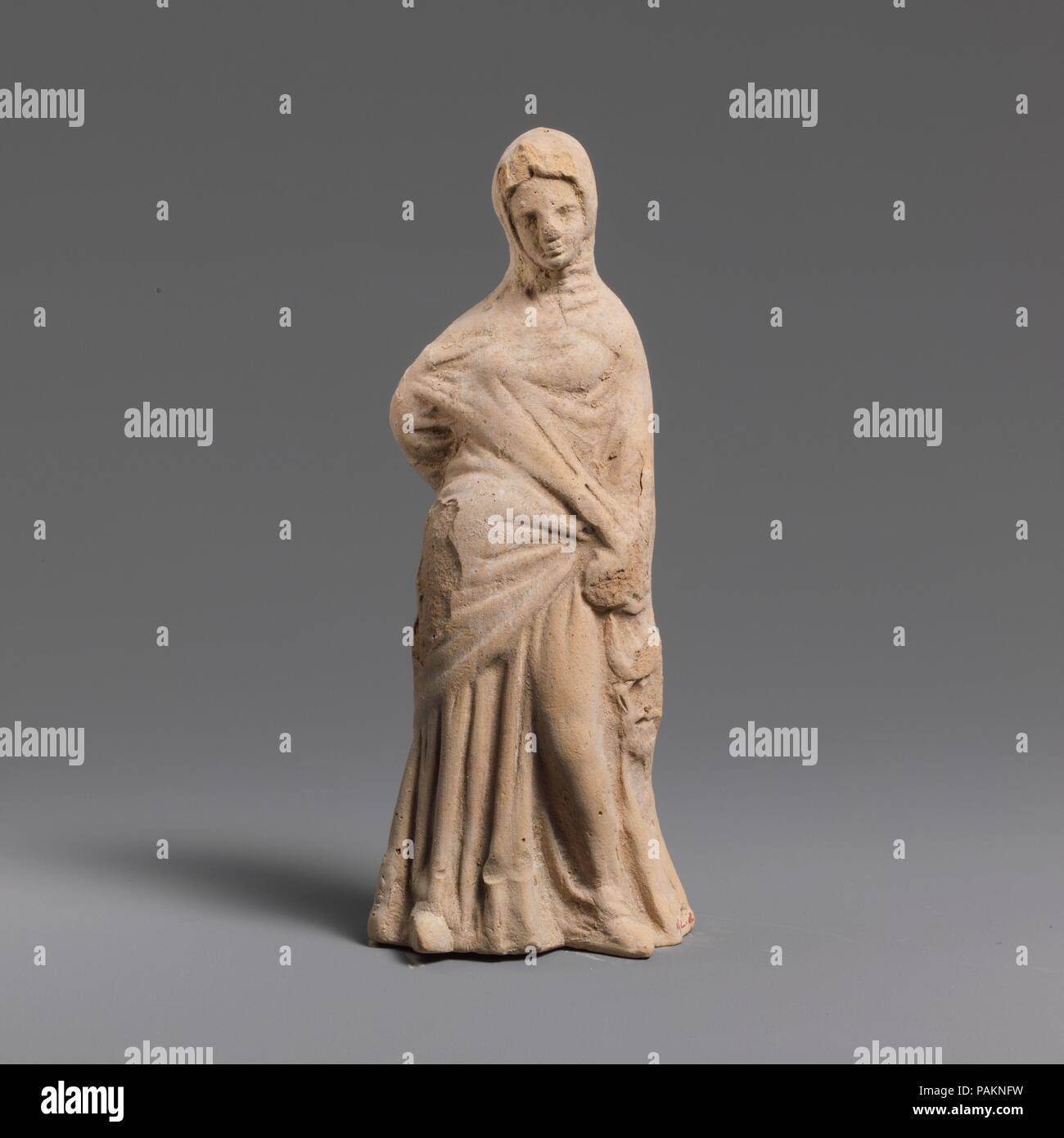 Terracotta statuette of a woman. Culture: Greek, South Italian ...