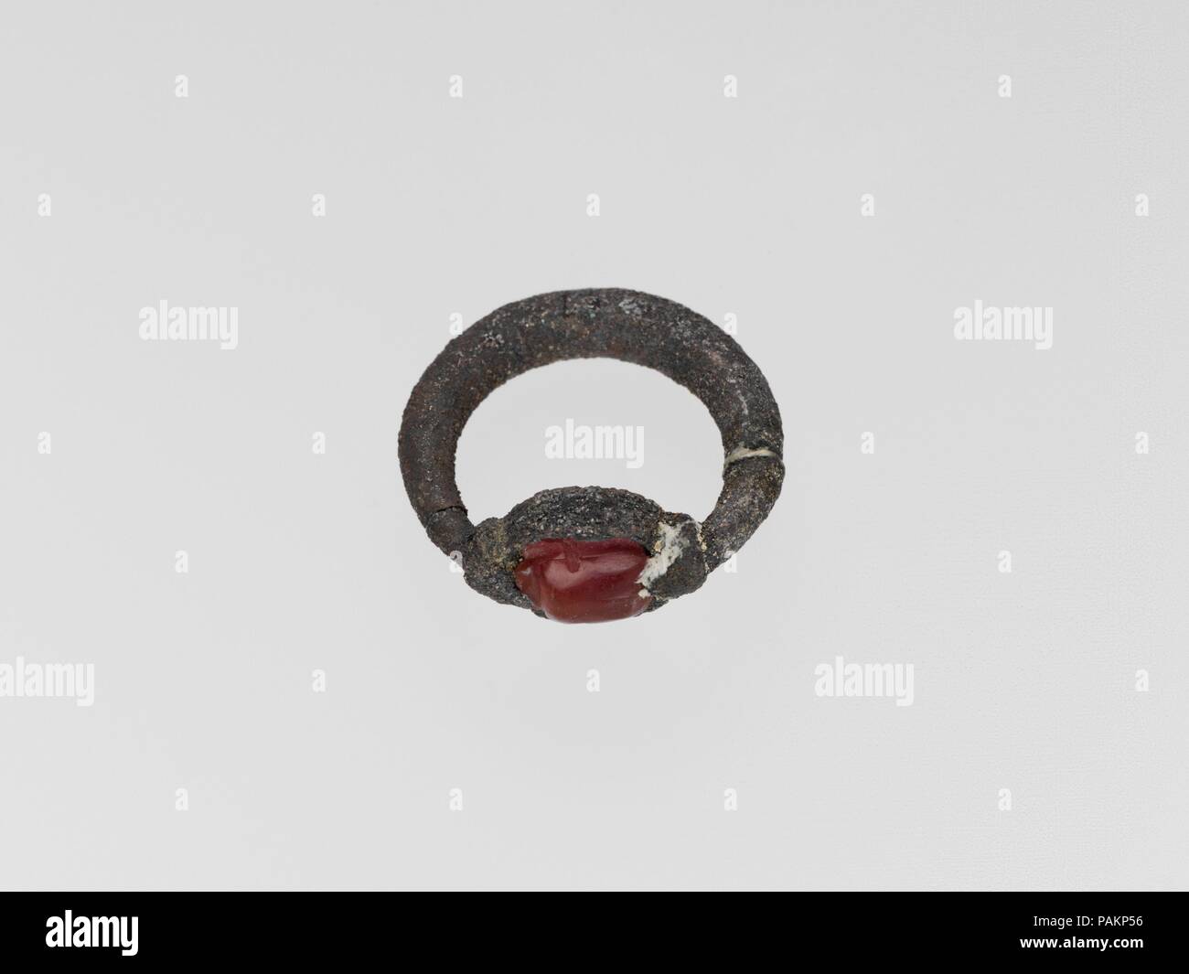 Silver ring with carnelian scarab. Culture: Greek. Dimensions: Diam.: 1 ...