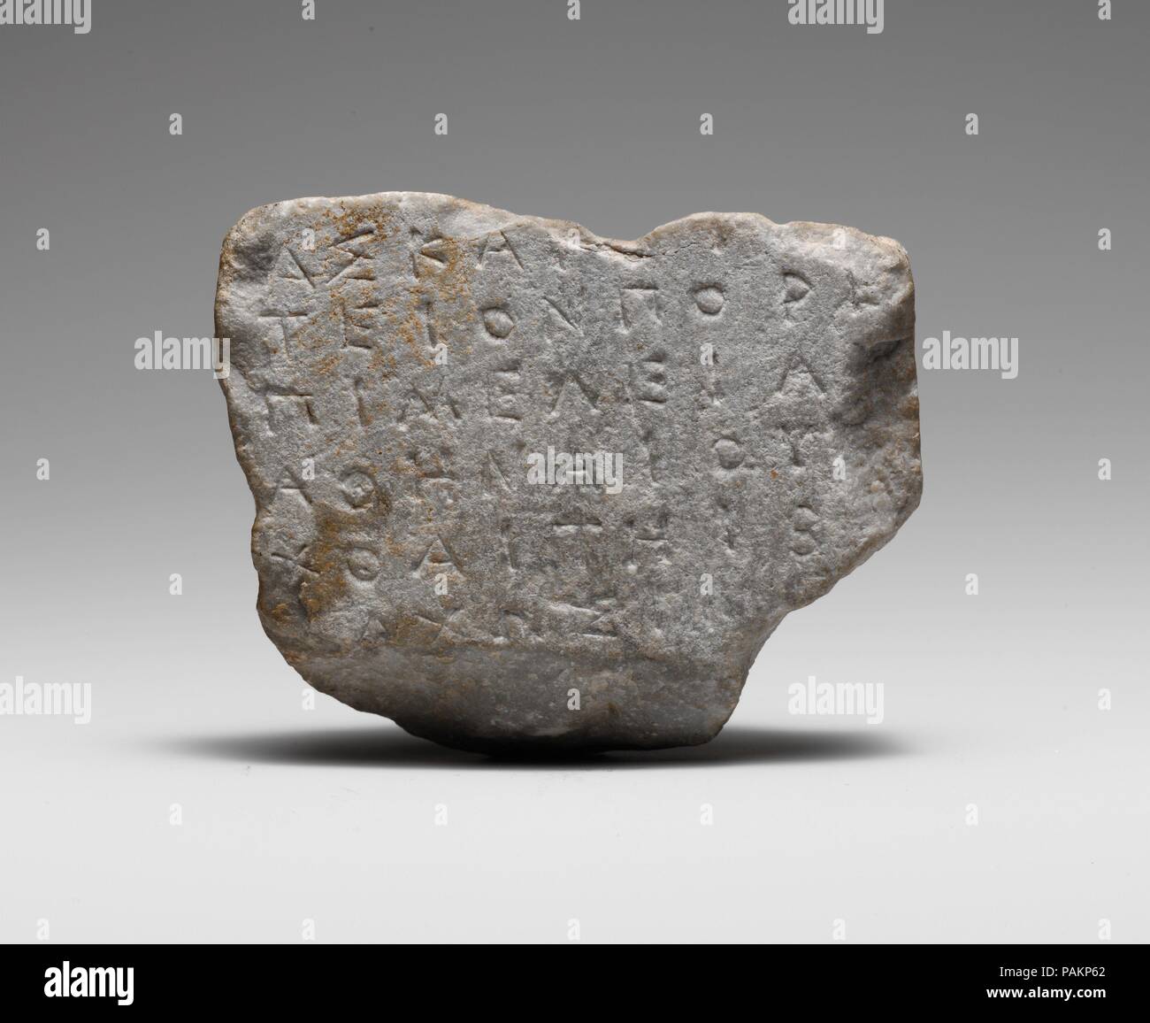 Fragmentary marble inscription. Culture: Greek, Attic. Dimensions: H.,3 ...