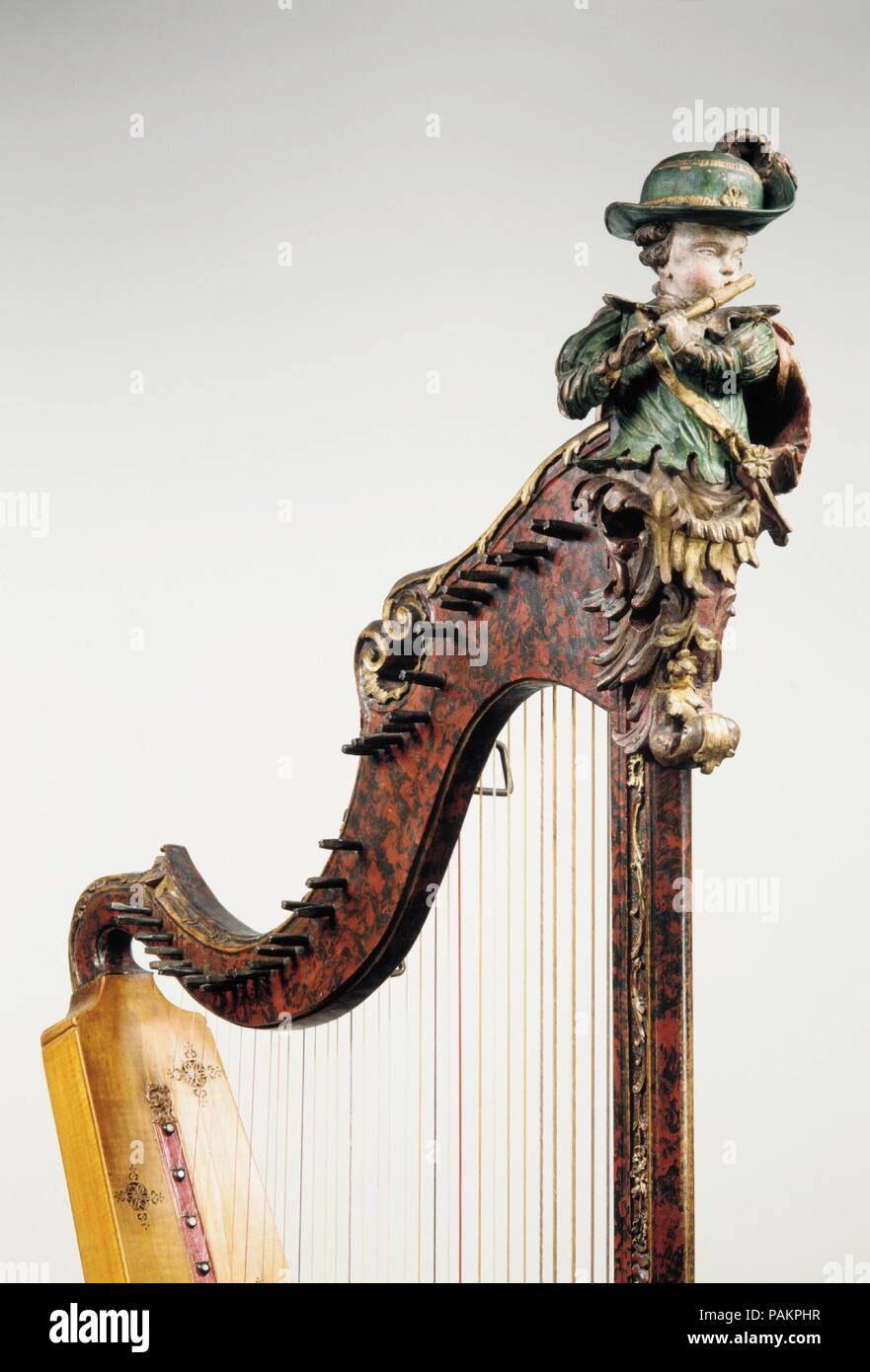 Hooked Harp. Culture: Austrian. Dimensions: Height (at highest): 55 1/8 ...