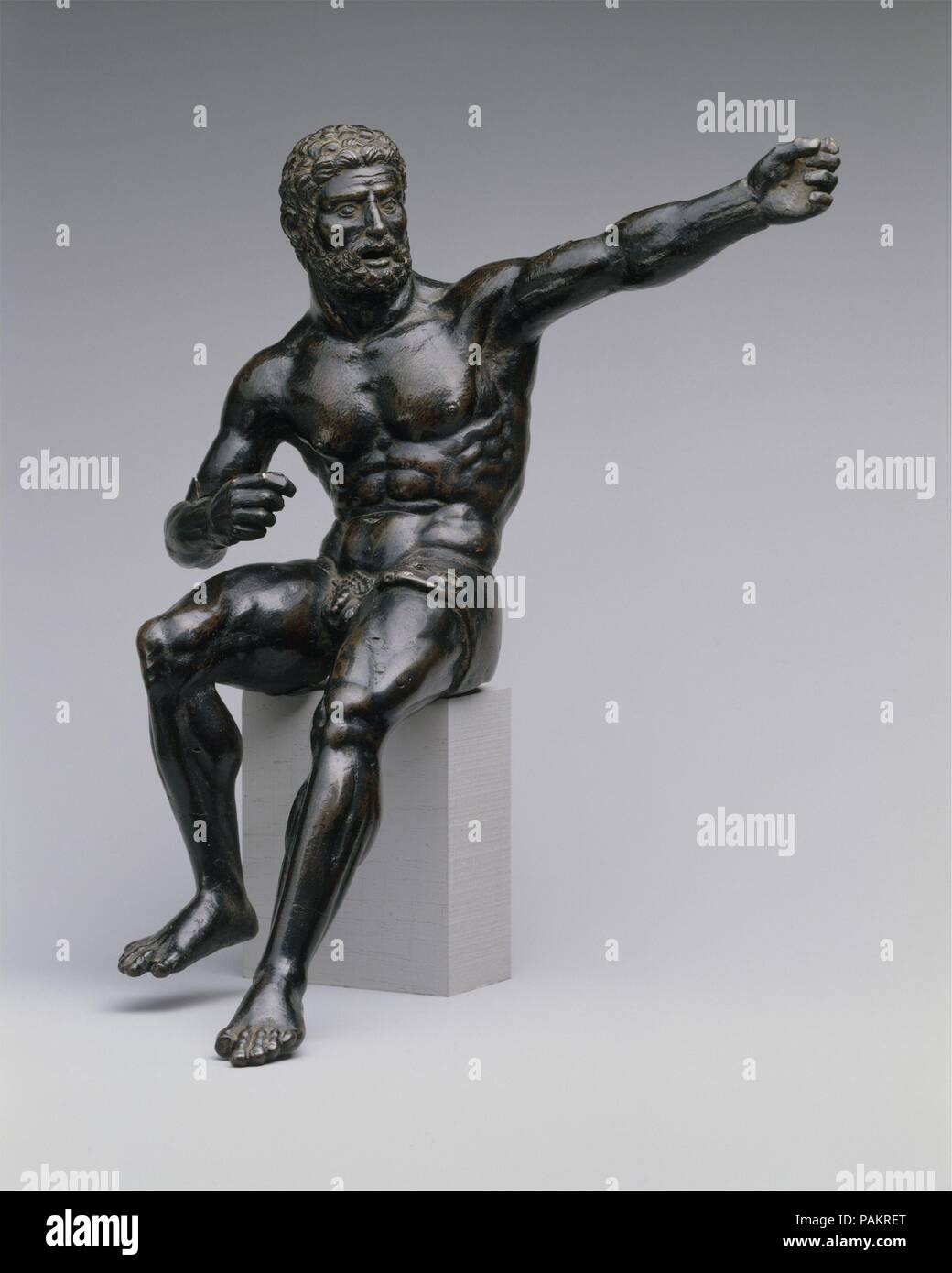 Seated Hercules in the Act of Shooting at the Stymphalian Birds. Artist ...