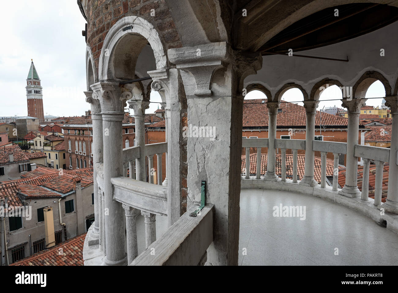view of Venice from the Scala Contarini del Bovolo, Italy Stock Photo ...