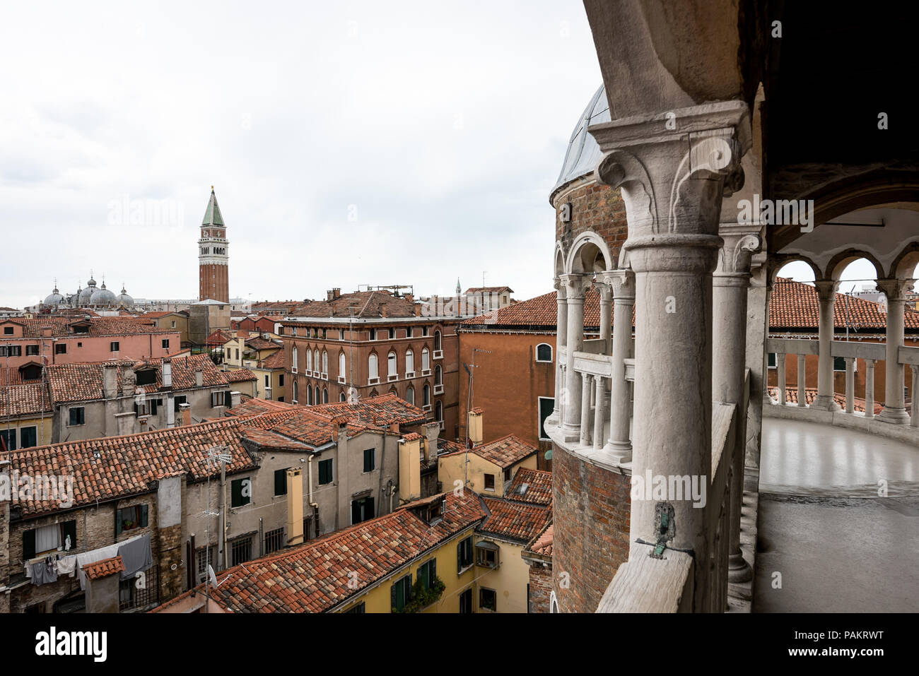 view of Venice from the Scala Contarini del Bovolo, Italy Stock Photo ...