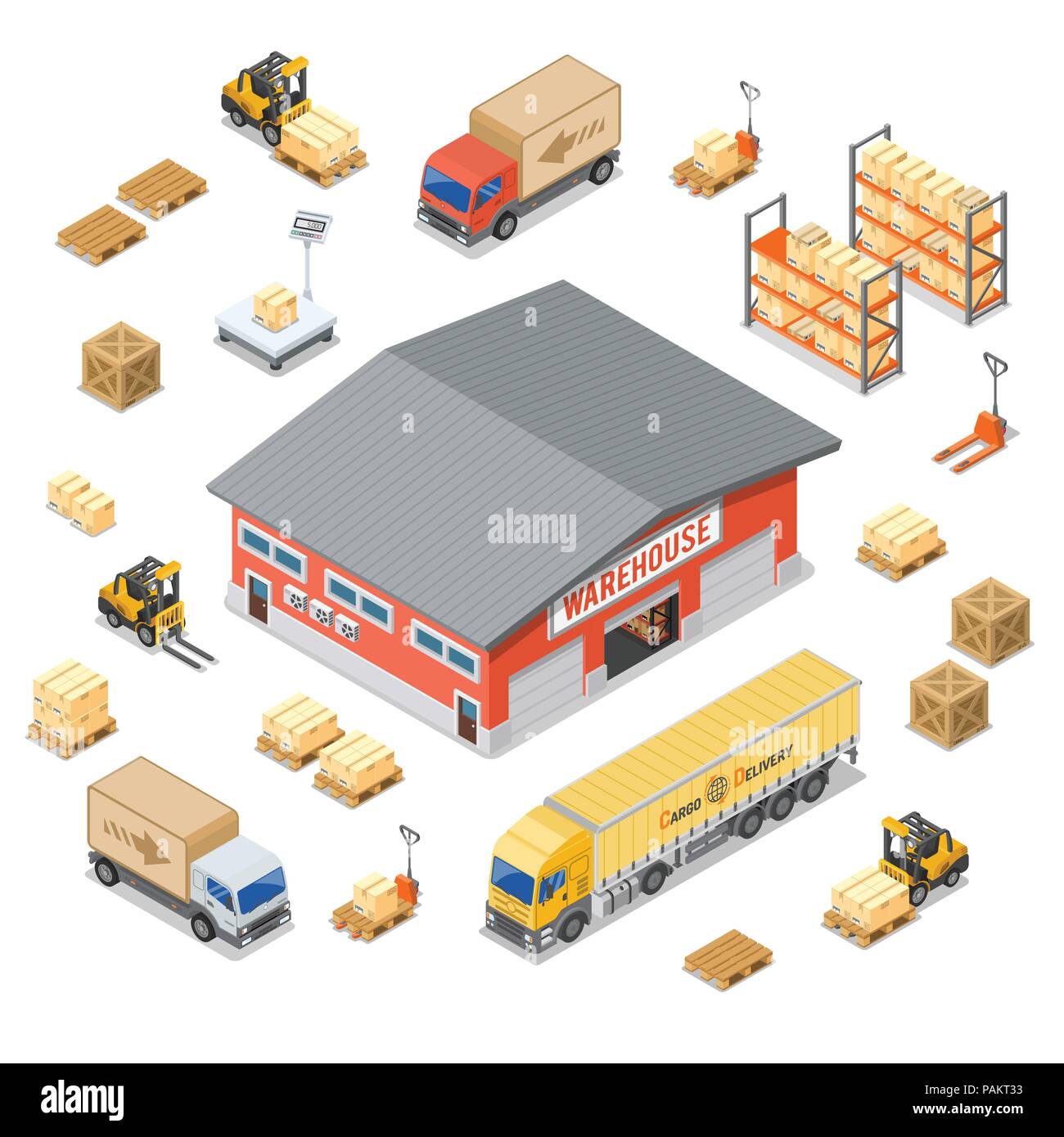 Warehouse Storage and Delivery Isometric Icons Set Stock Vector Image ... Warehouse Storage and Delivery Isometric Icons Set Stock Vector Image ...