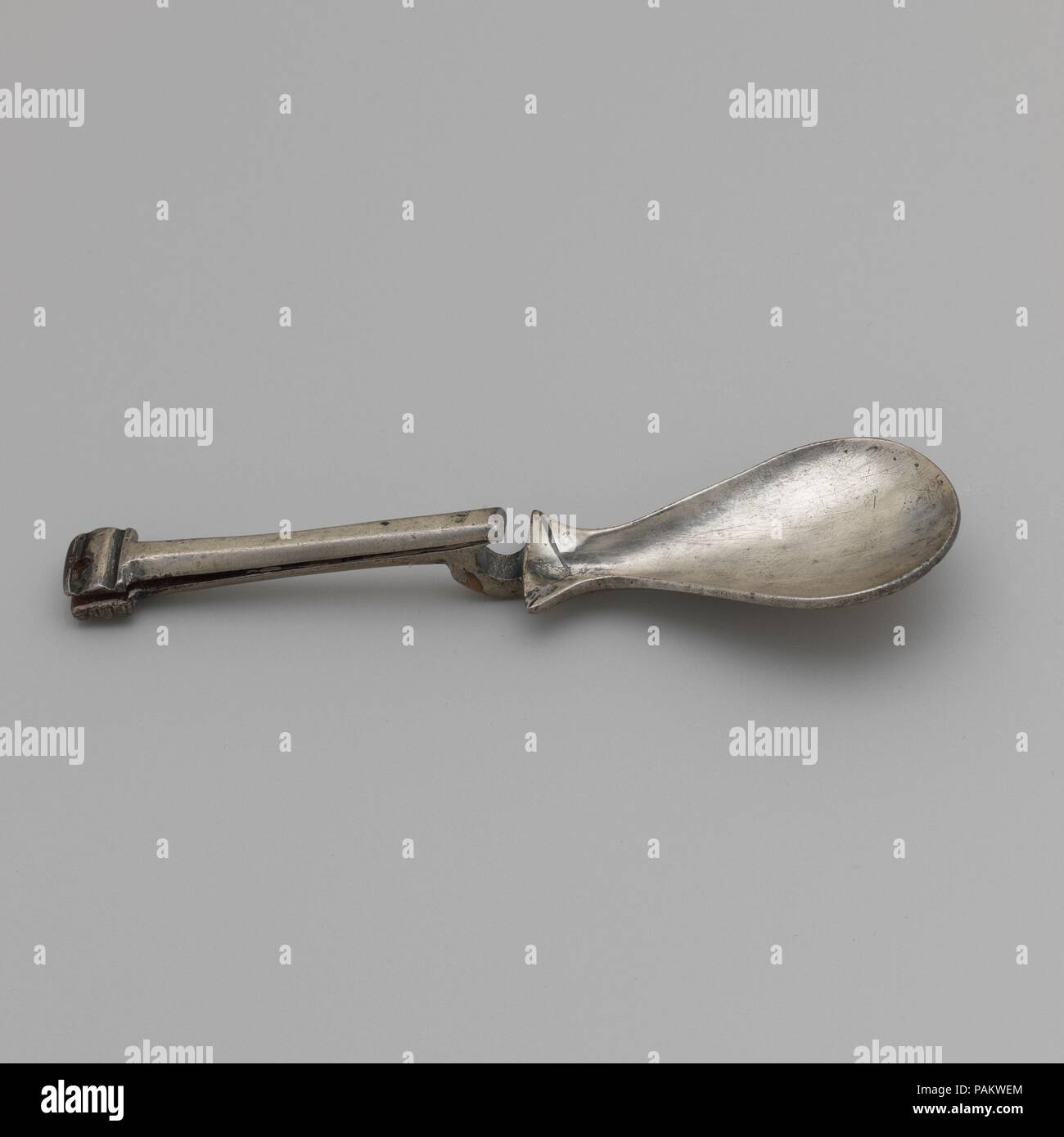 Silver spoon. Culture: Roman. Dimensions: Other: 4 3/16 in. (10.6 cm ...