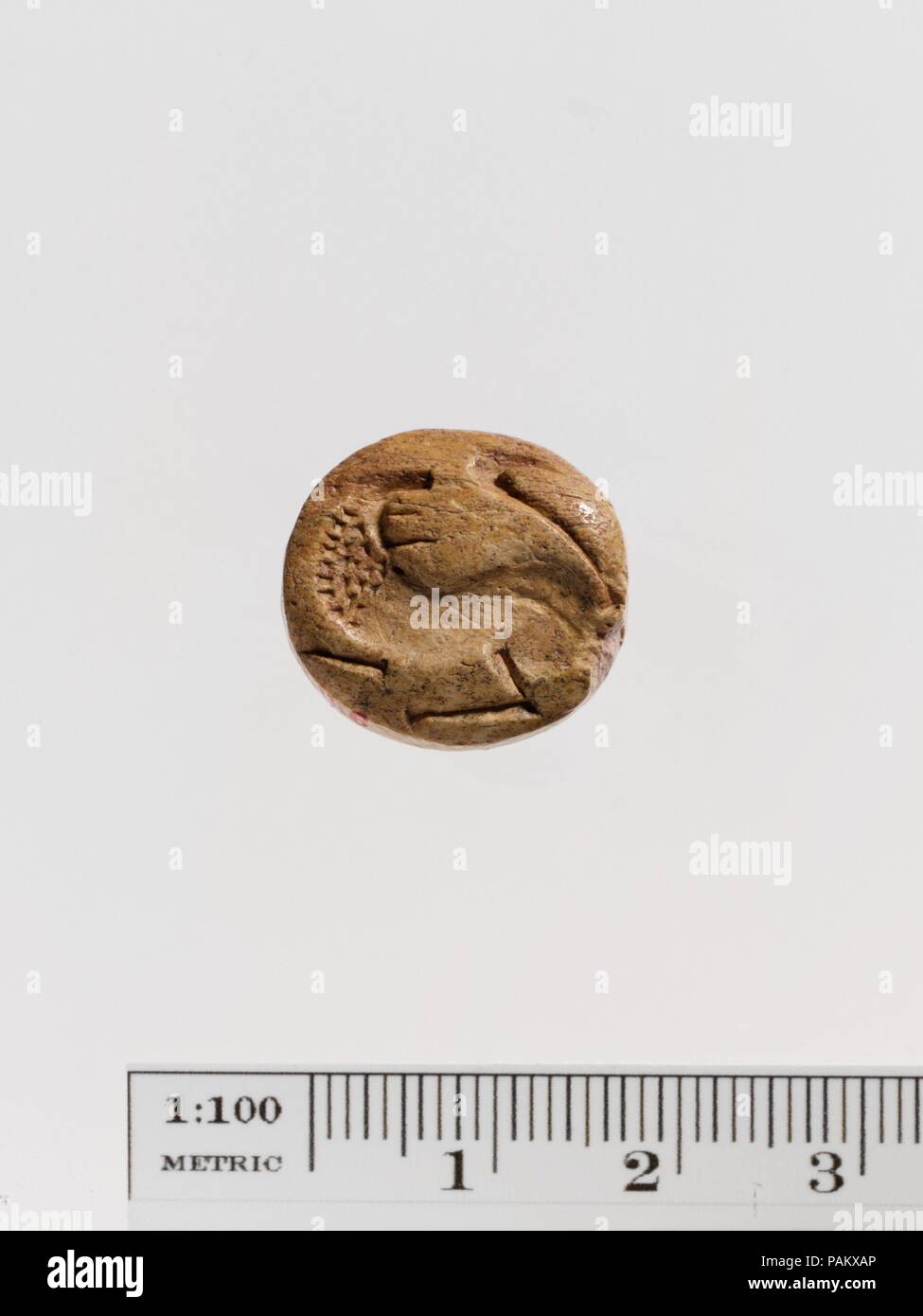 Steatite lentoid seal. Culture: Greek, Melian. Dimensions: L. 1.8 cm ...