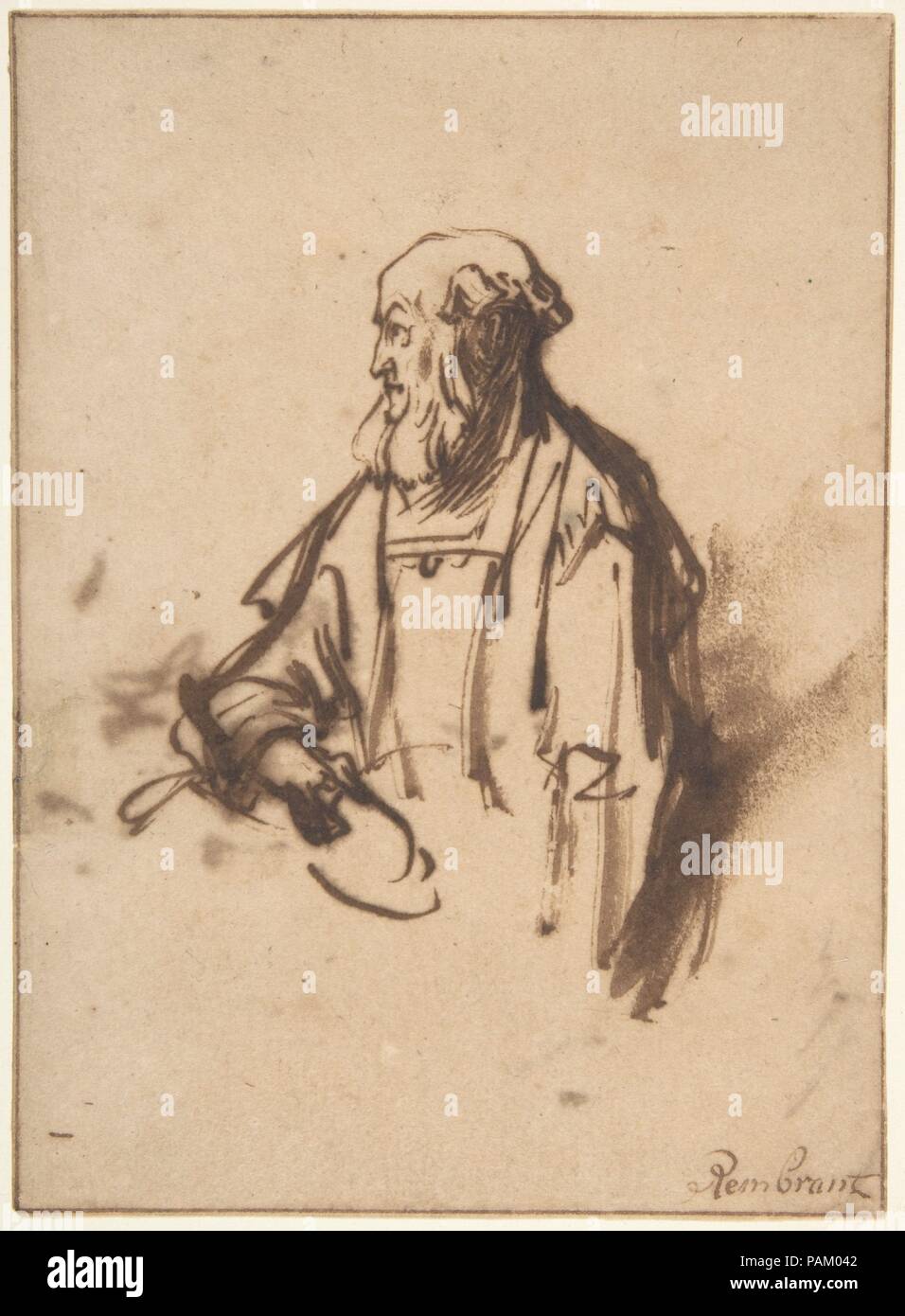 Old Man in Profile. Artist: Rembrandt (Rembrandt van Rijn) (Dutch ...