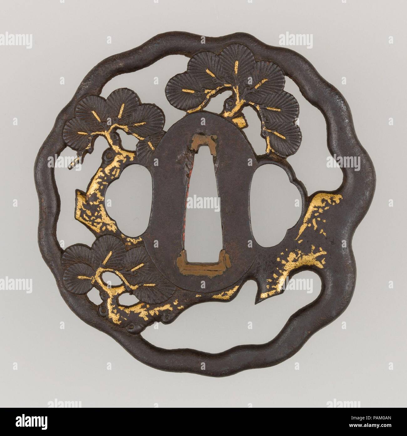 Sword Guard (Tsuba). Culture: Japanese. Dimensions: Diam. 3 1/8 in. (7. ...