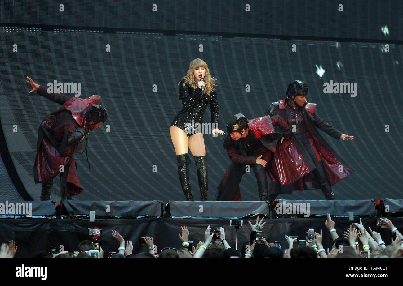 Taylor Swift performs on her Reputation World Tour at Wembley Stadium ...