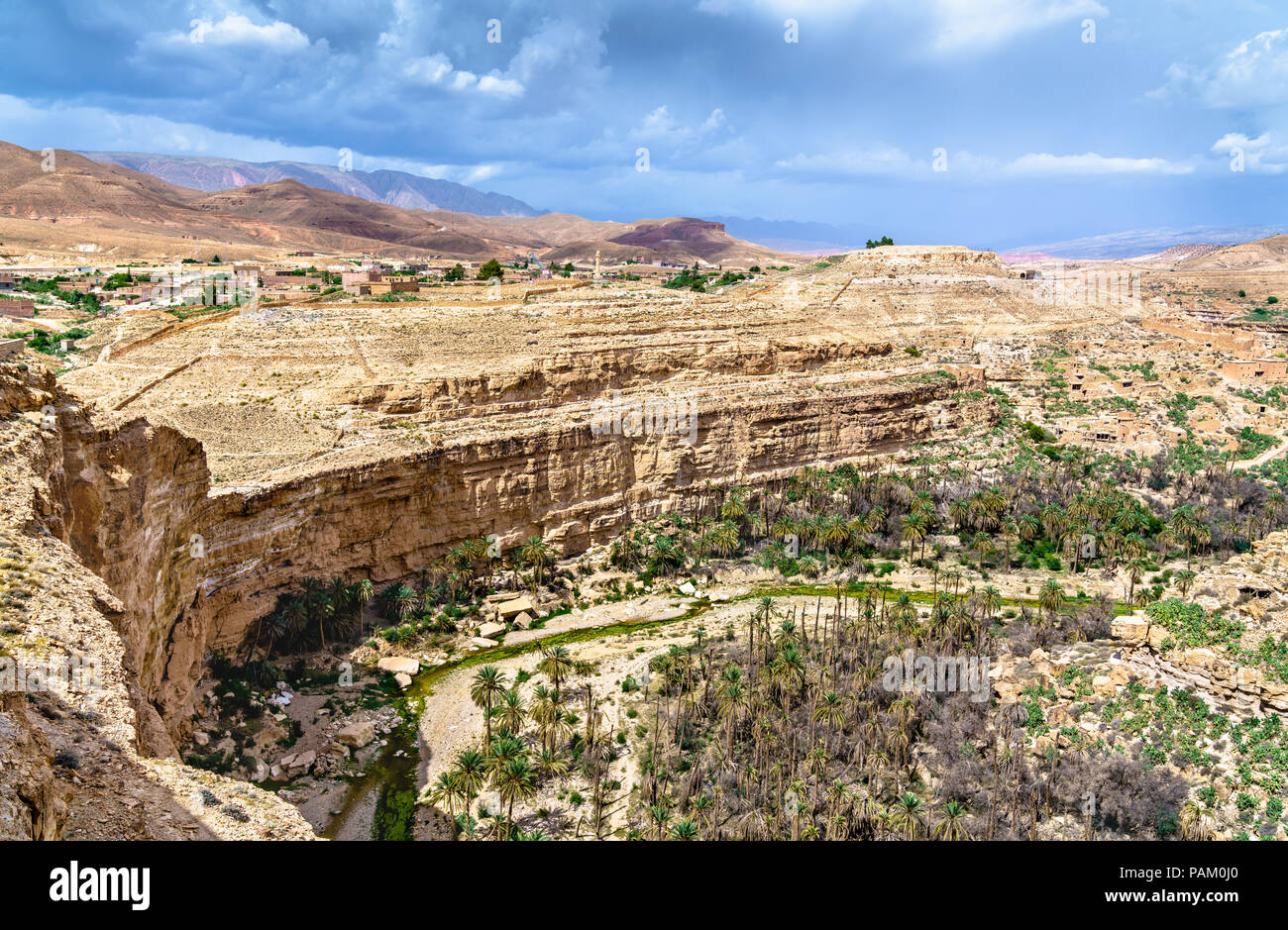 Panorama of Ghoufi Canyon in Algeria Stock Photo - Alamy