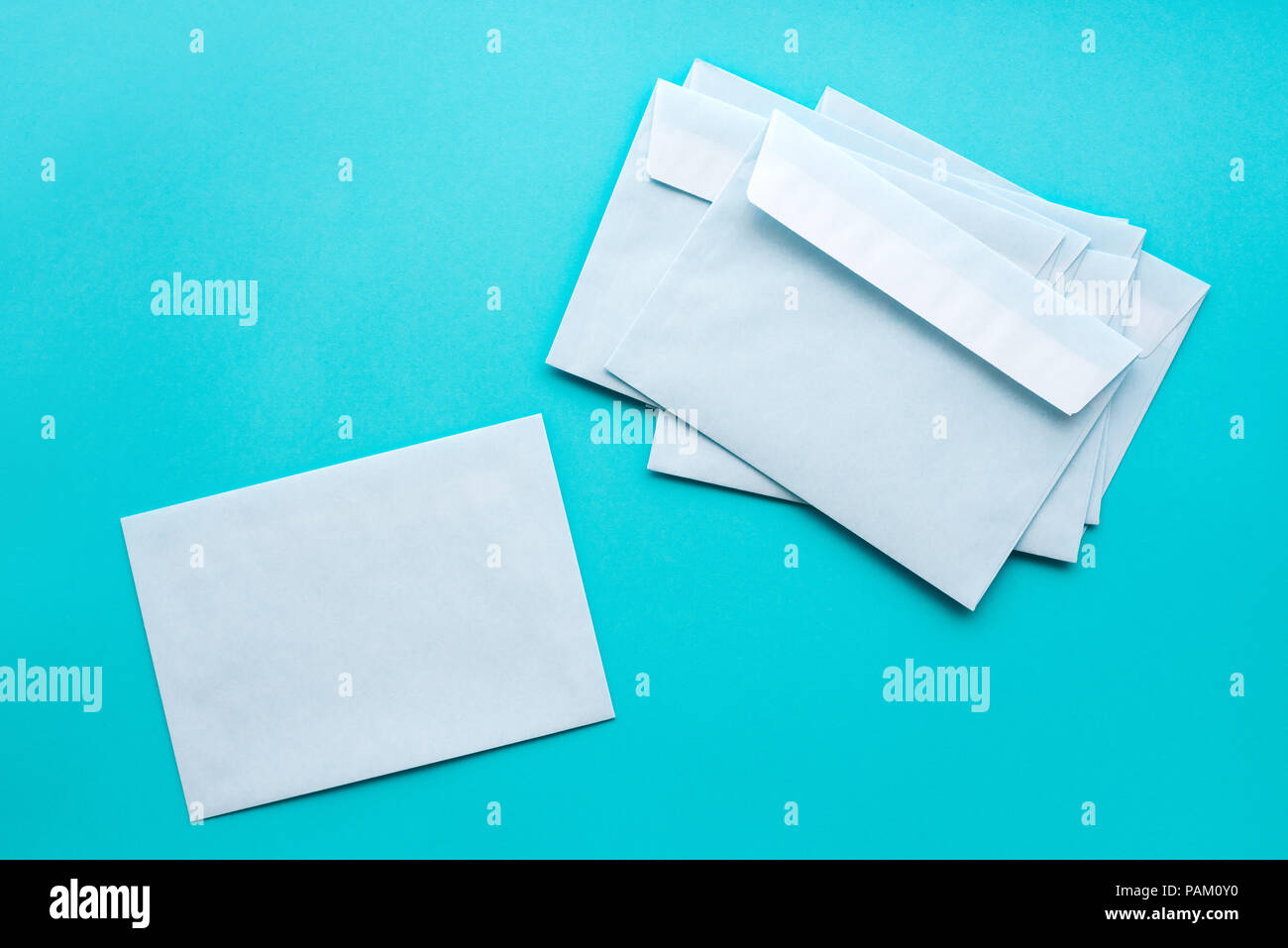 Blue envelopes hi-res stock photography and images - Alamy