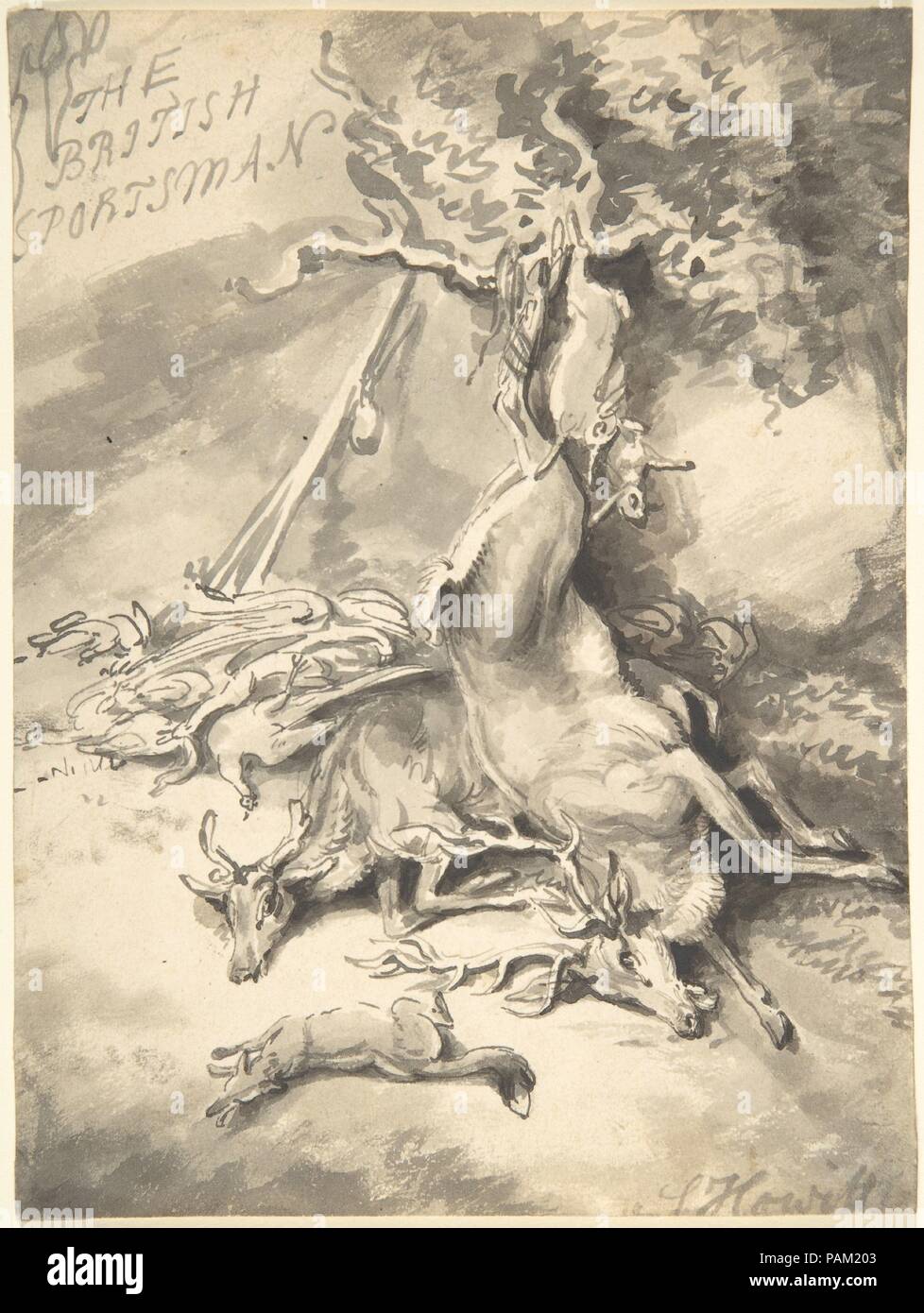 Design for the Frontspiece of The British Sportsman. Artist: William ...