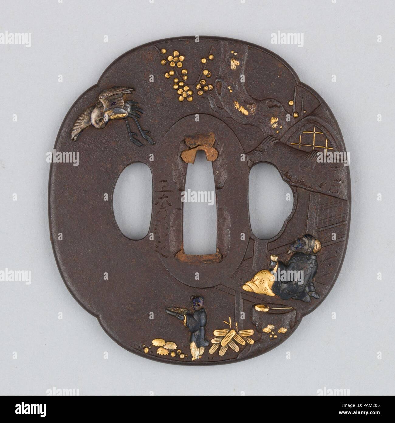 Sword Guard (Tsuba). Culture: Japanese. Dimensions: H. 3 in. (7.6 cm ...
