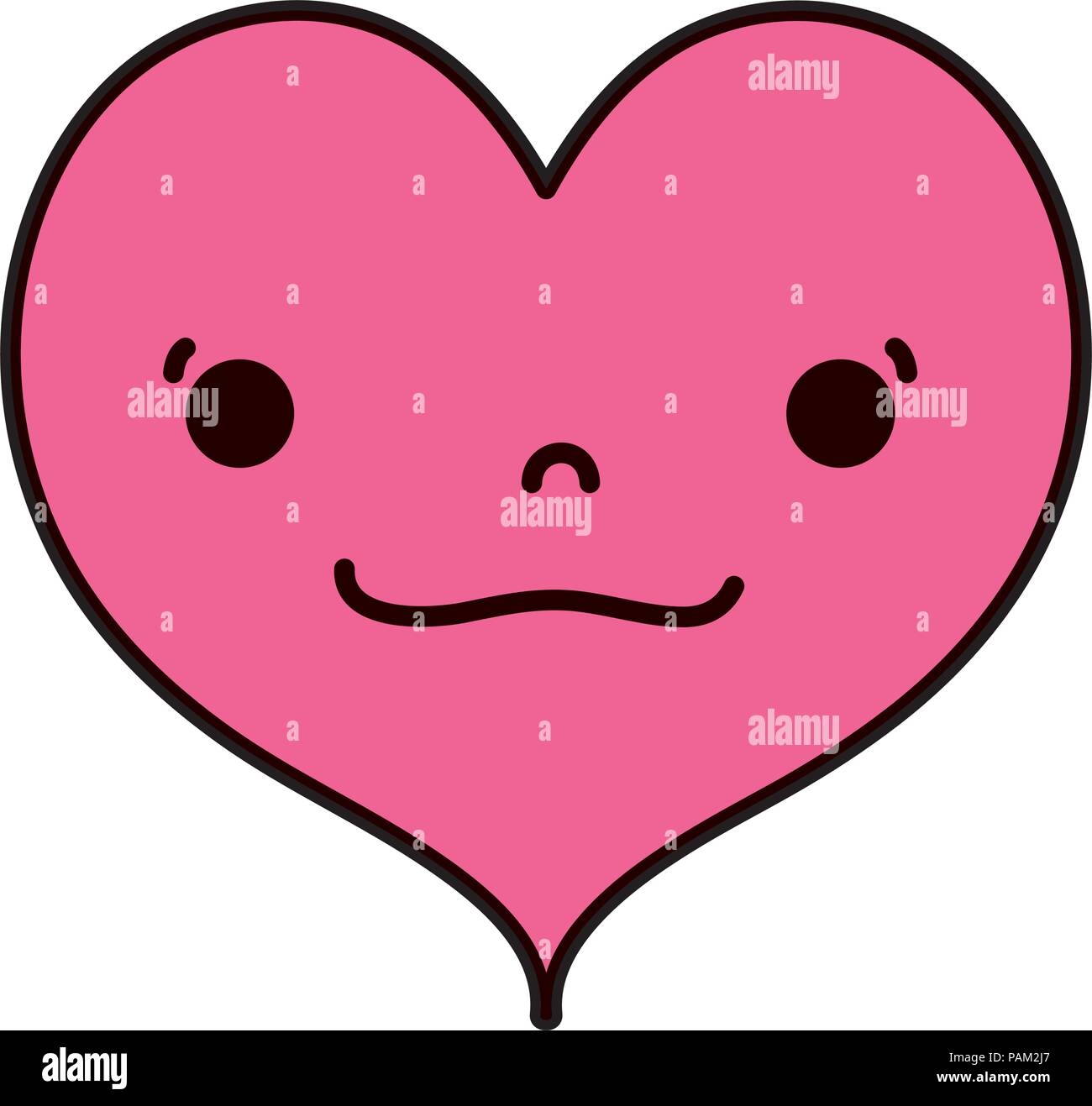 color kawaii curious heart cute love Stock Vector Image & Art - Alamy