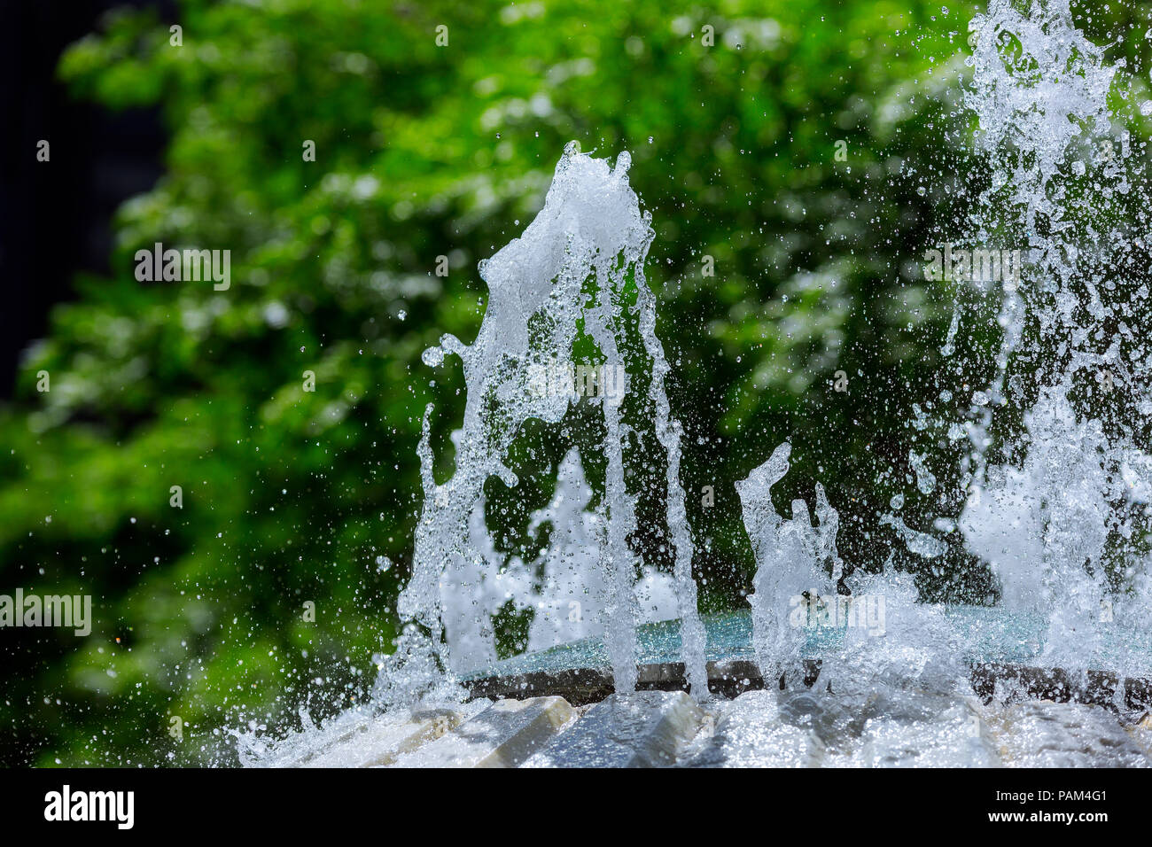 Splash of water in the fountain, abstract image.Foam in of water in the ...
