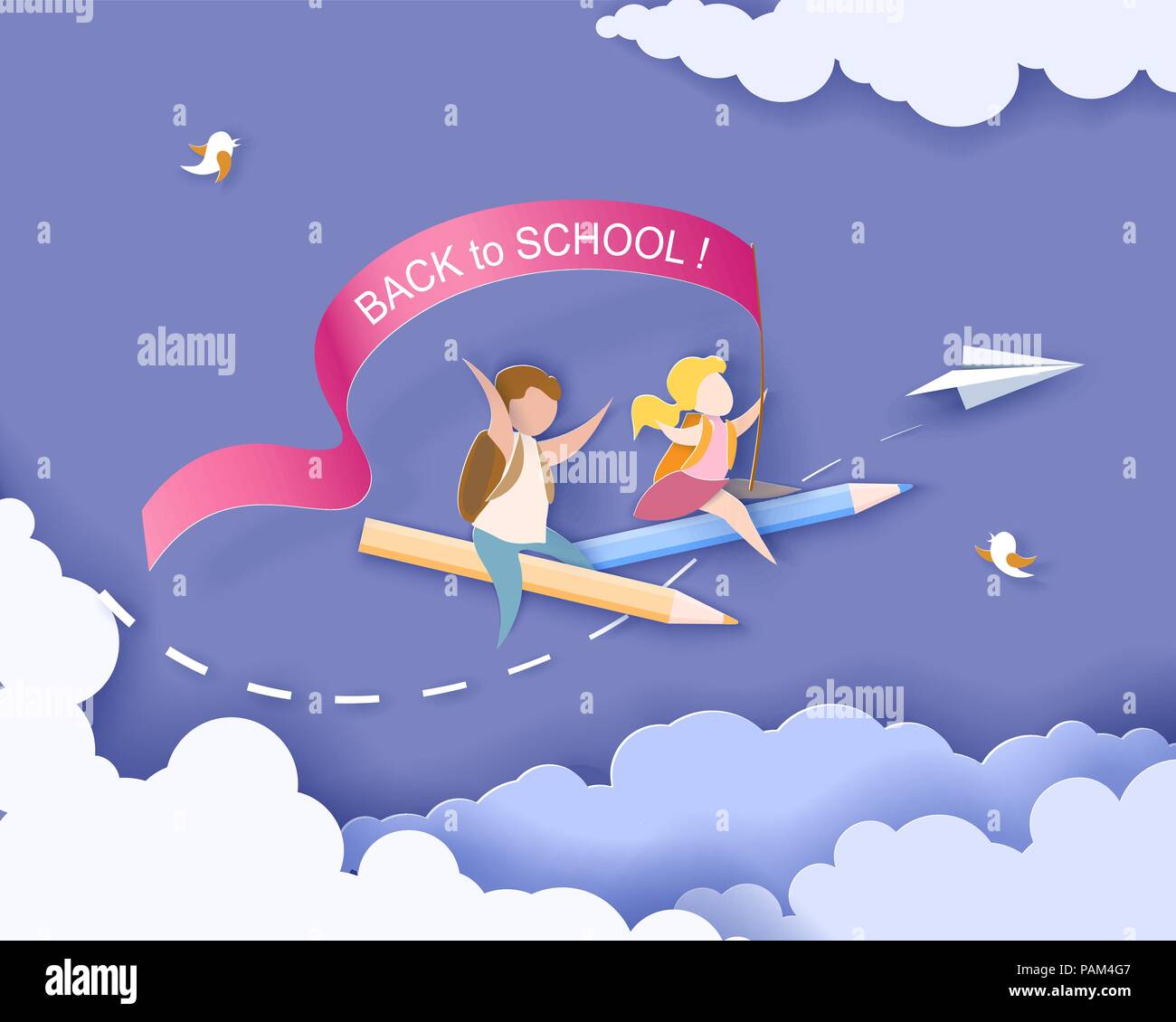 Flying pencil hi-res stock photography and images - Alamy