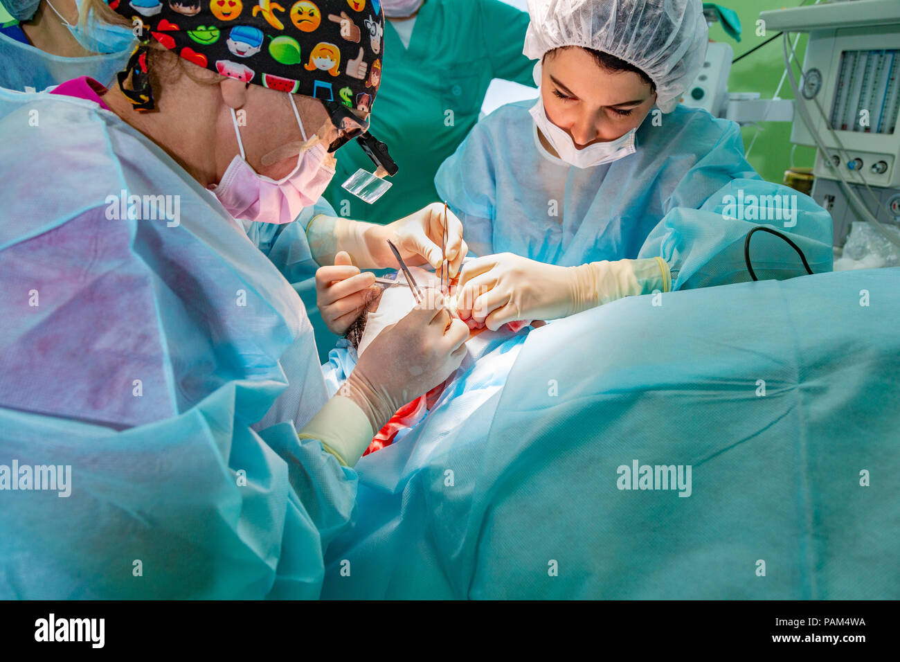 Plastic surgery in operating room Stock Photo - Alamy