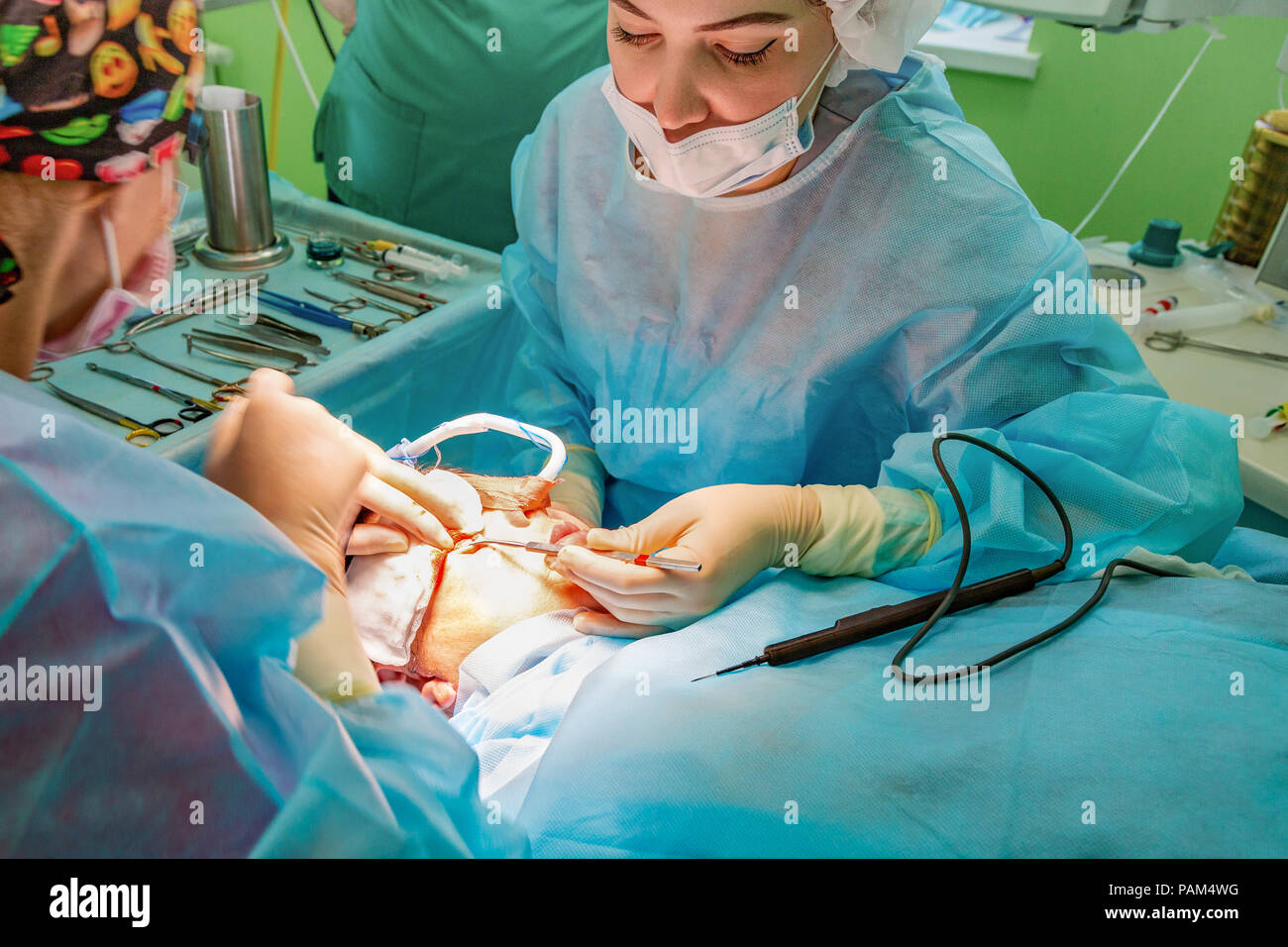 Plastic surgery in operating room Stock Photo - Alamy