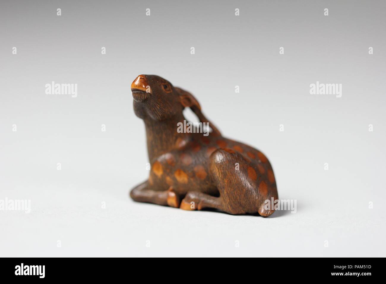 Netsuke of Deer. Culture: Japan. Dimensions: H. 1 1/2 in. (3.8 cm); W. 1 5/8 in. (4.1 cm); D. 1 ...