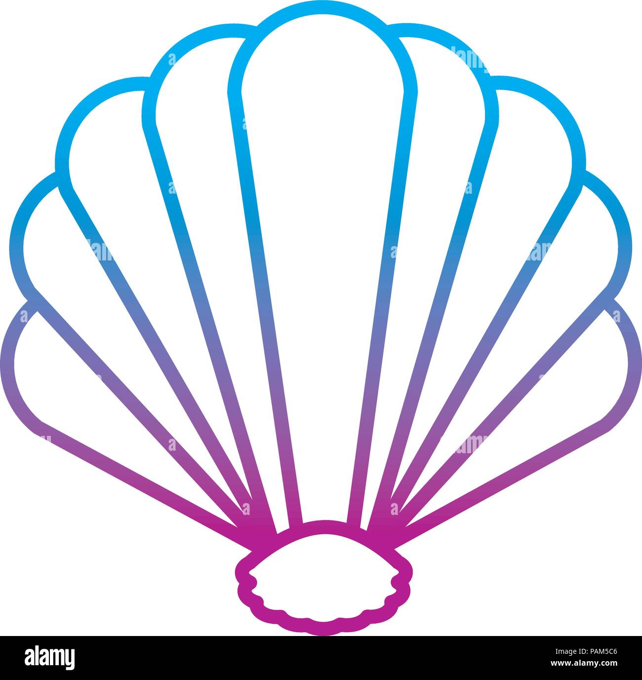 degraded line beauty shell nature manine style Stock Vector Image & Art ...