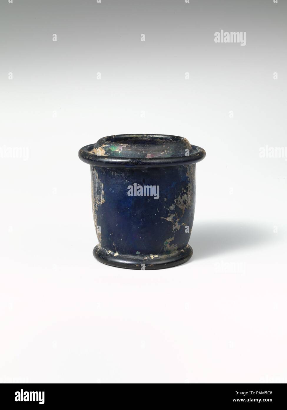 Glass inkwell. Culture: Roman. Dimensions: H.: 2 1/4 in. (5.7 cm) Diam ...