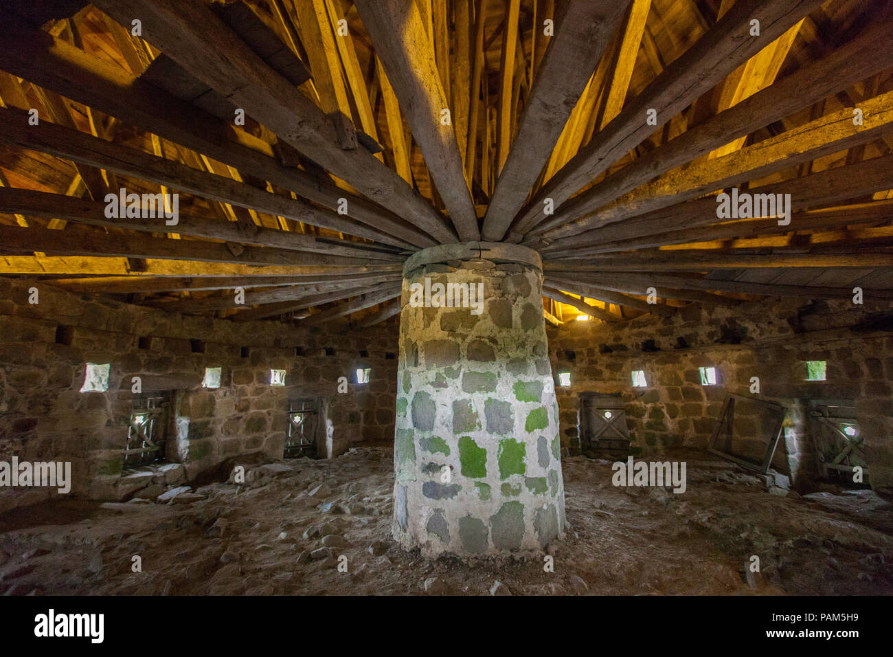 Rundkirche in Osker, Bornholm Stock Photo - Alamy