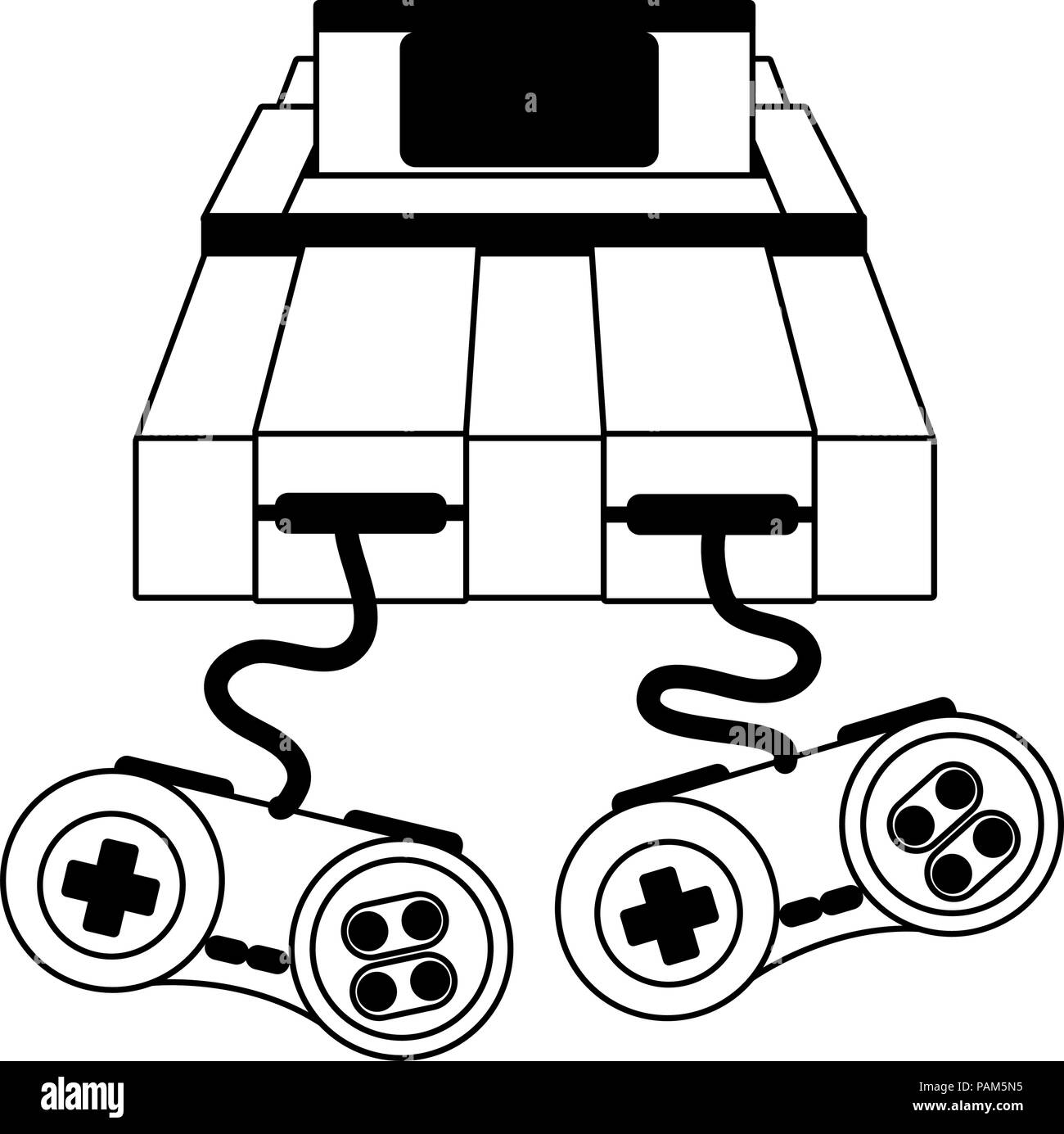 Retro videogame console vector illustration graphic design Stock Vector ...