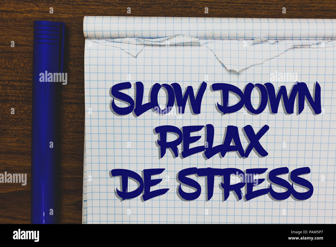 Writing note showing Slow Down Relax De Stress. Business photo ...