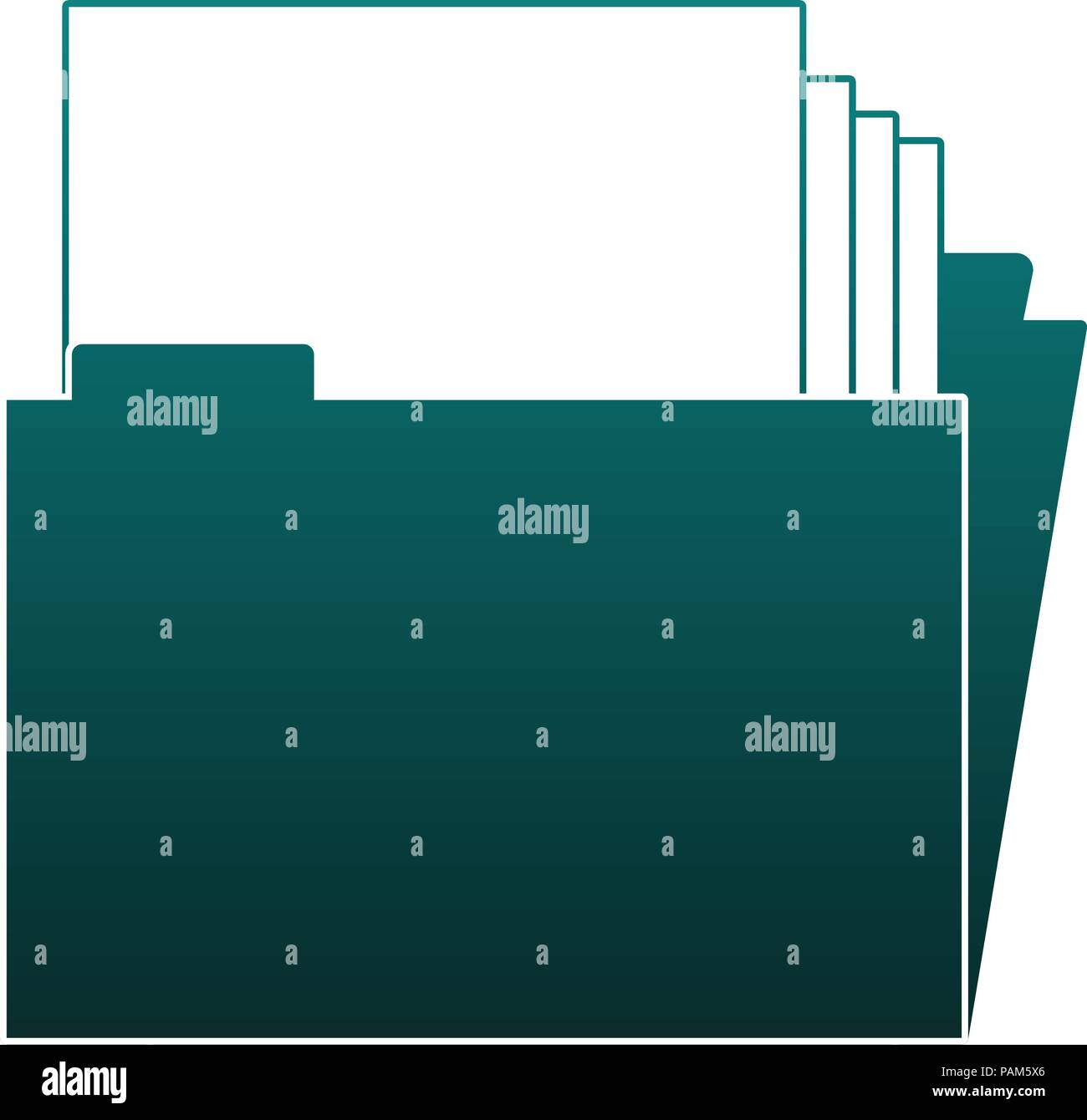 Folder with documents blue lines Stock Vector Image & Art - Alamy