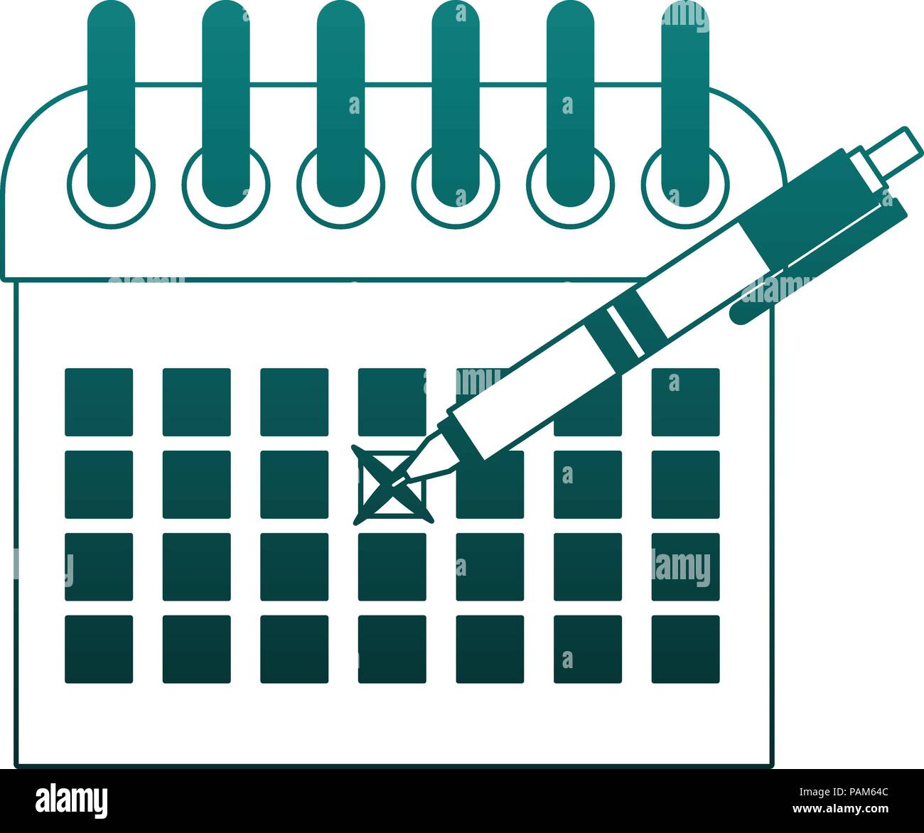 Calendar schedule symbol blue lines Stock Vector Image & Art - Alamy