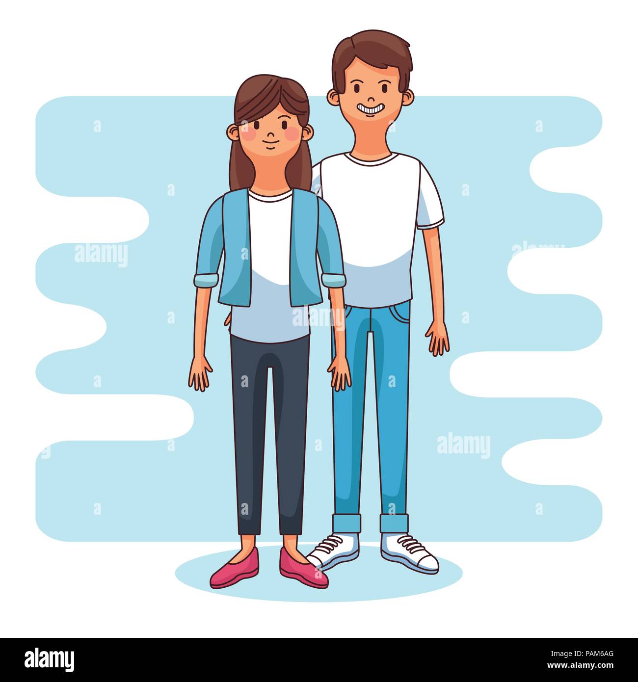 Cute couple cartoon Stock Vector Image & Art - Alamy