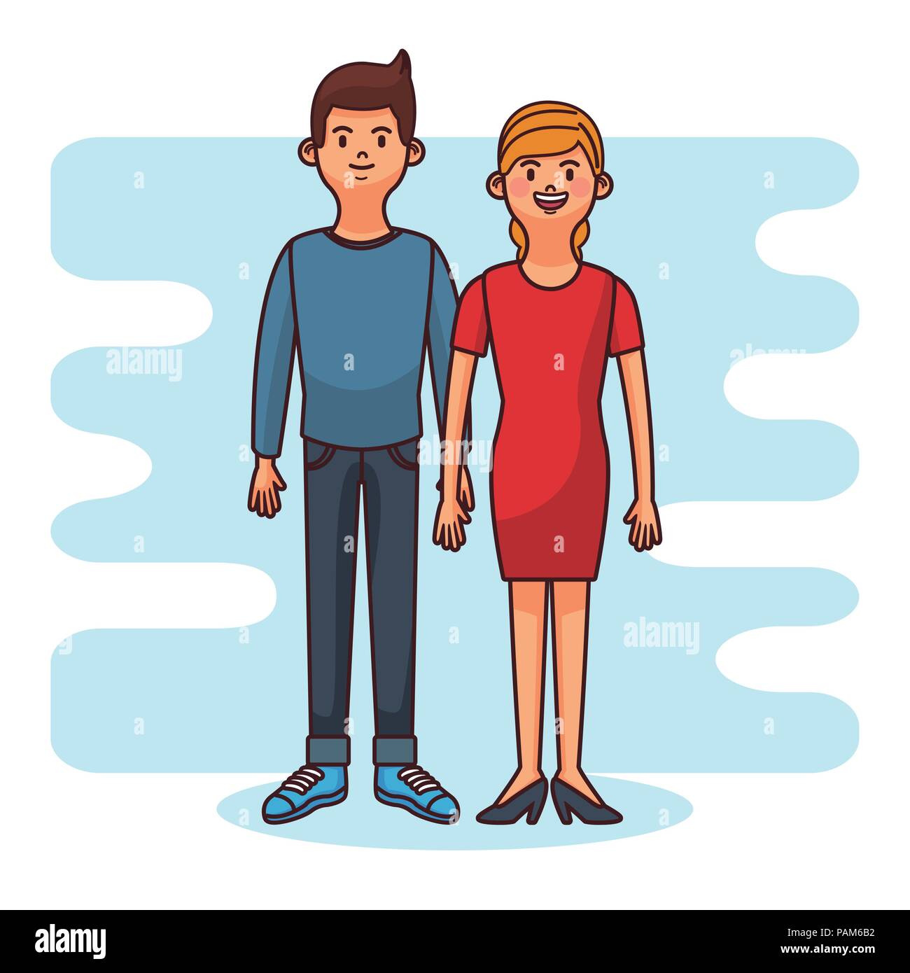 Cute couple cartoon Stock Vector Image & Art - Alamy