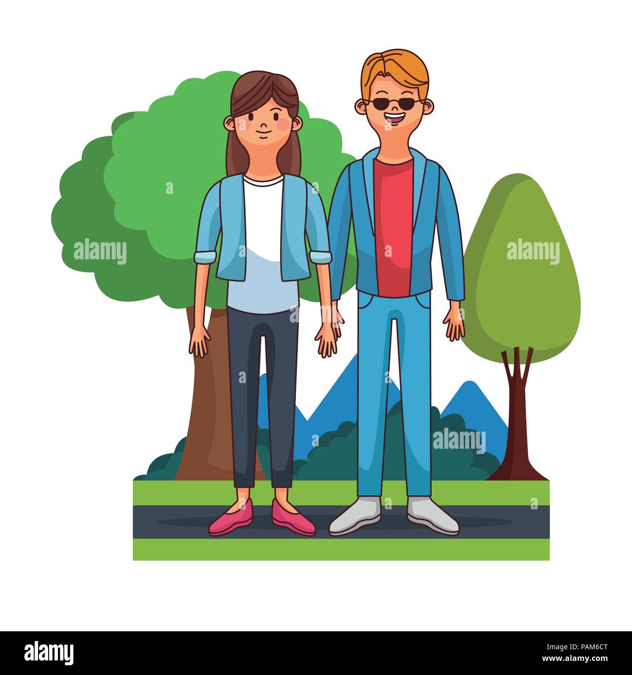 Cute couple cartoon Stock Vector Image & Art - Alamy
