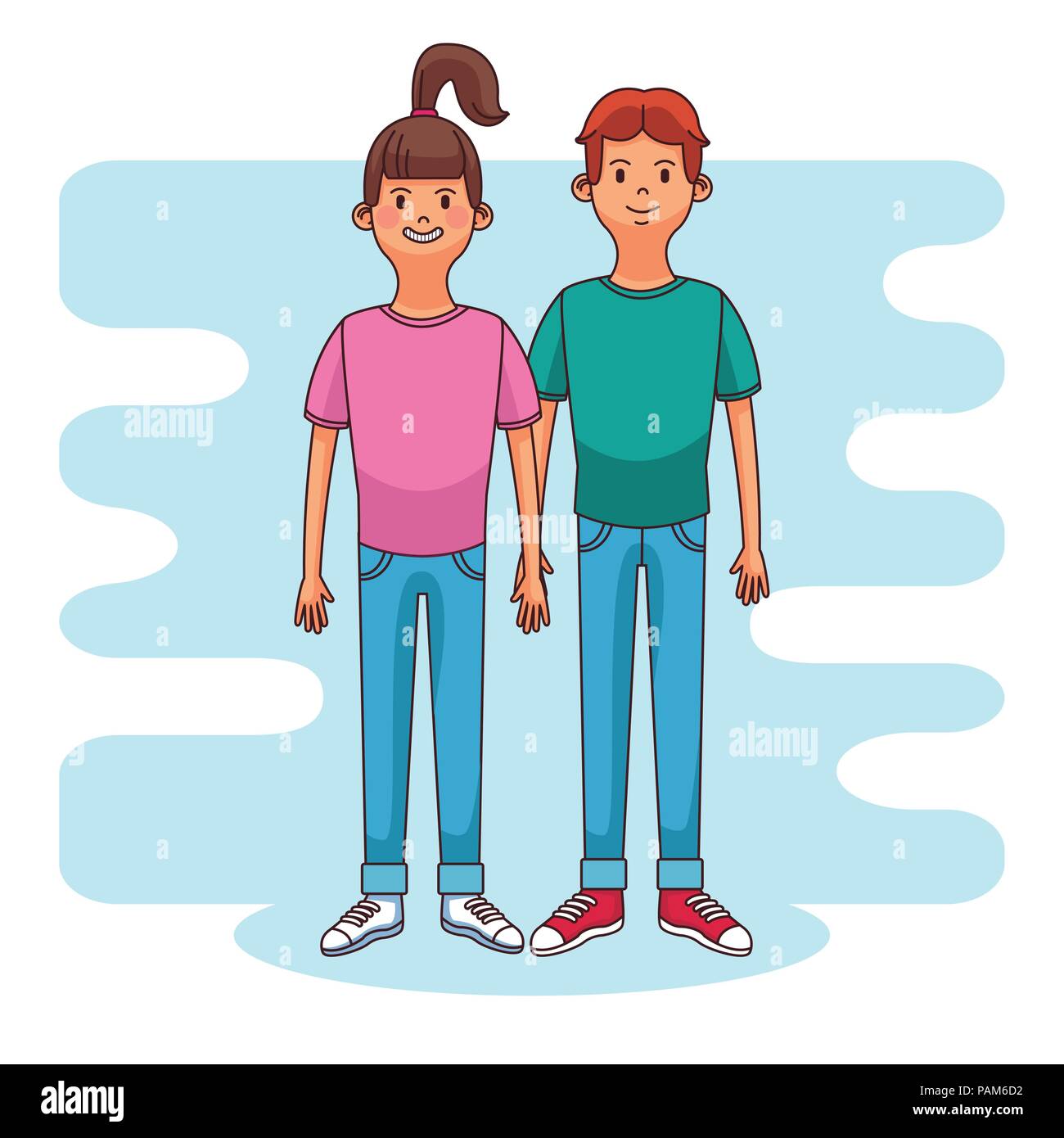 Cute couple cartoon Stock Vector Image & Art - Alamy
