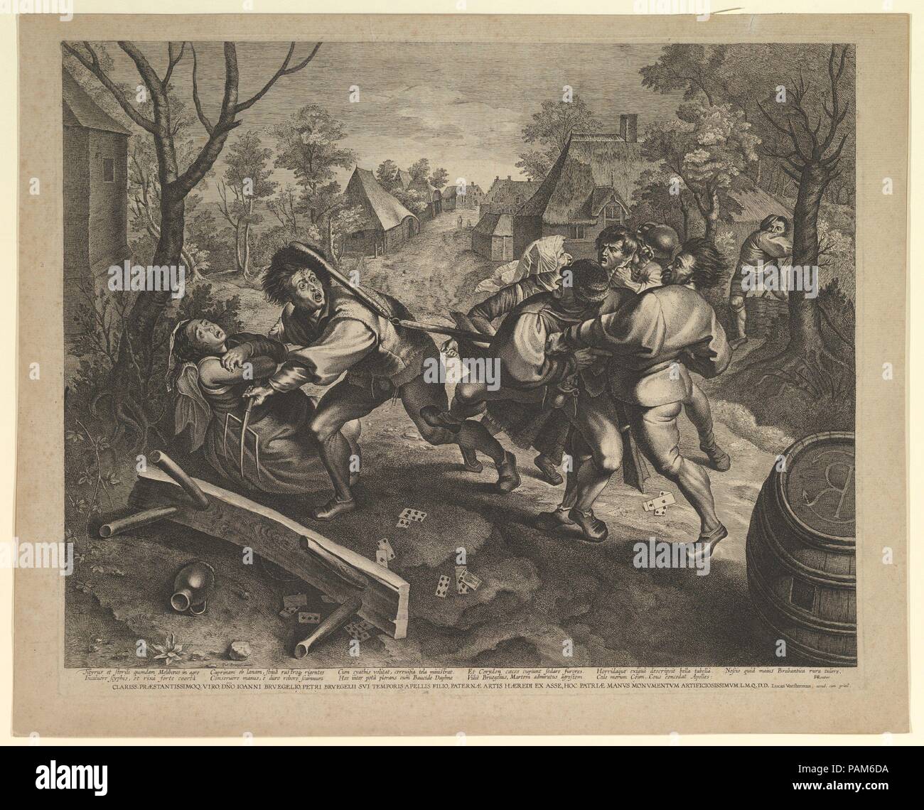 Peasants Fighting over a Game of Cards. Artist: After Pieter Bruegel ...