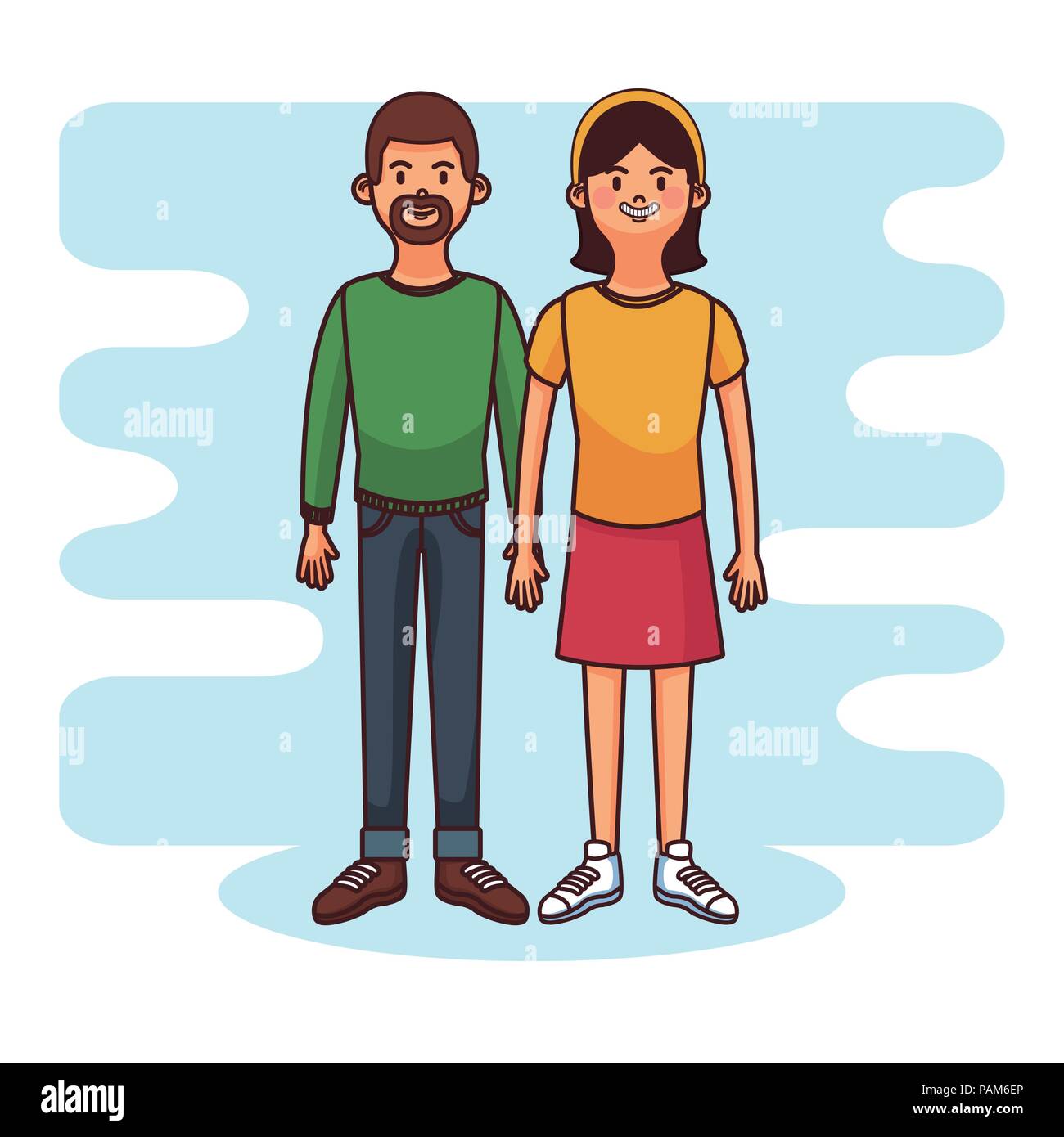 Cute couple cartoon Stock Vector Image & Art - Alamy