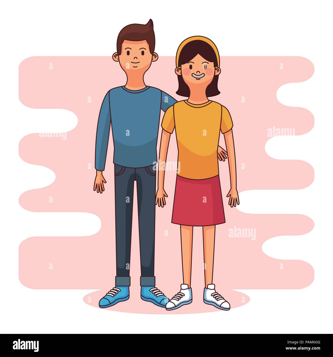 Cute couple cartoon Stock Vector Image & Art - Alamy