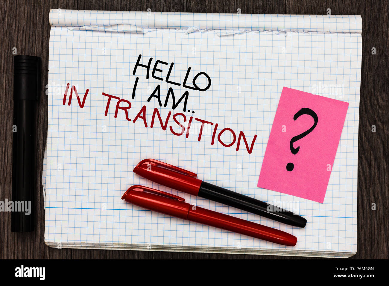 Word writing text Hello I Am.. In Transition. Business concept for ...