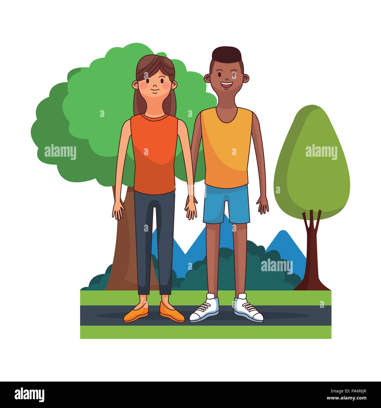 Cute couple cartoon Stock Vector Image & Art - Alamy