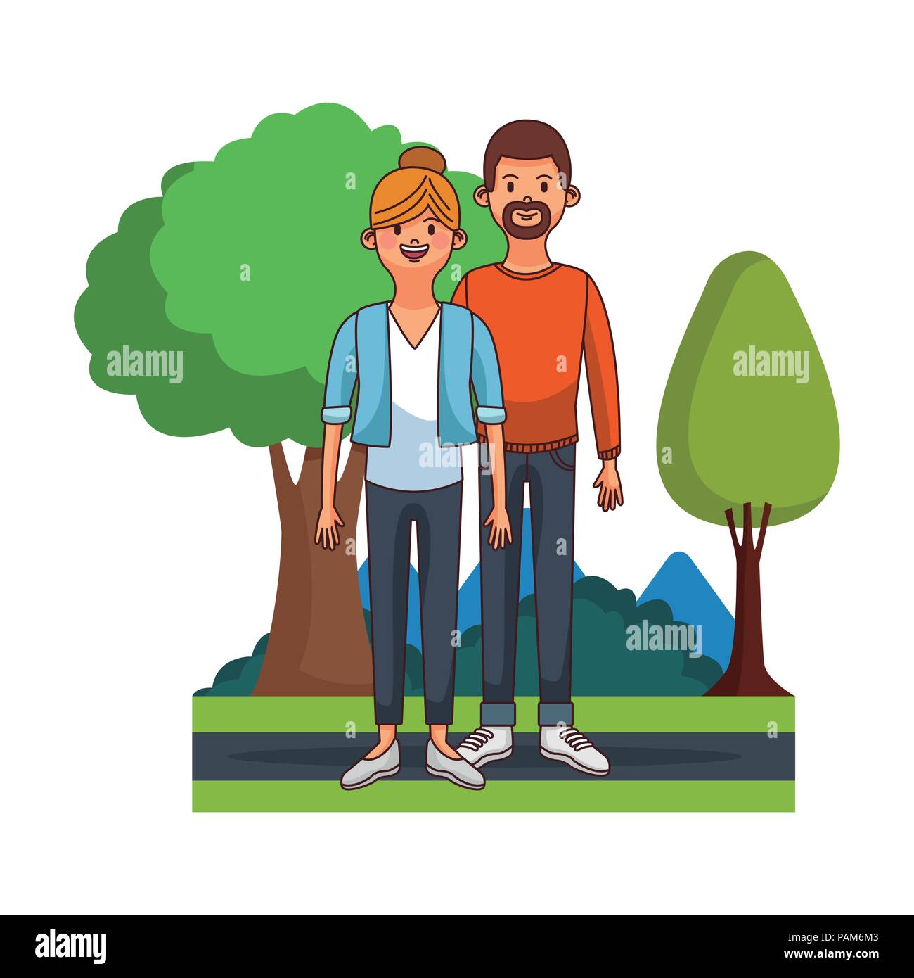 Cute couple cartoon Stock Vector Image & Art - Alamy