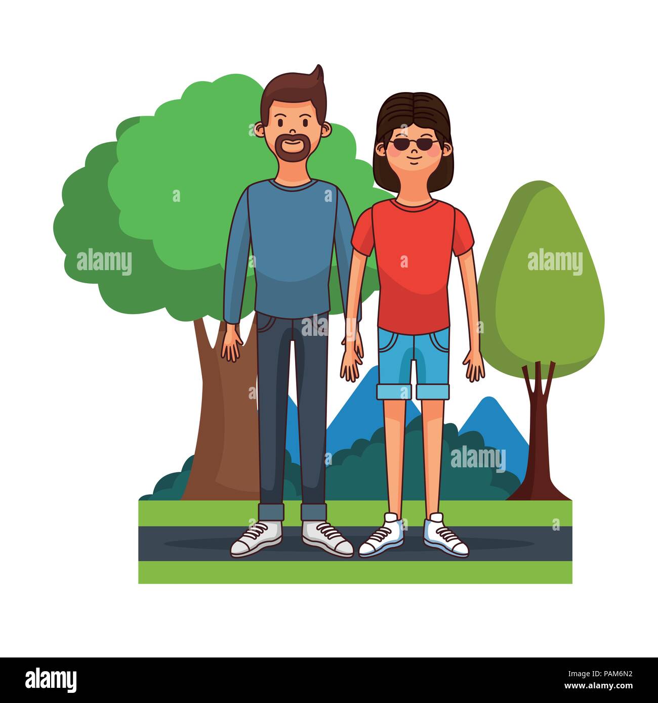 Cute couple cartoon Stock Vector Image & Art - Alamy